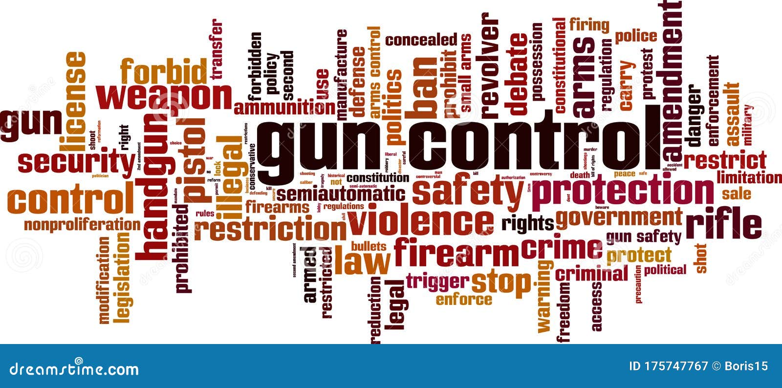 Gun control word cloud stock vector. Illustration of manufacture ...