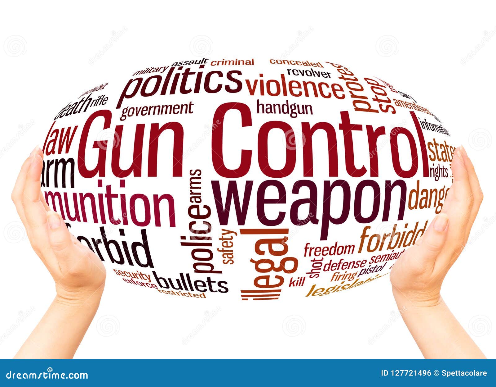 Gun Control Word Cloud Hand Sphere Concept Stock Illustration ...