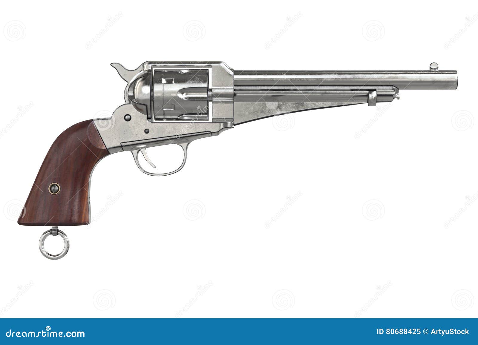 Gun cowboy, side view stock illustration. Illustration of object - 80688425