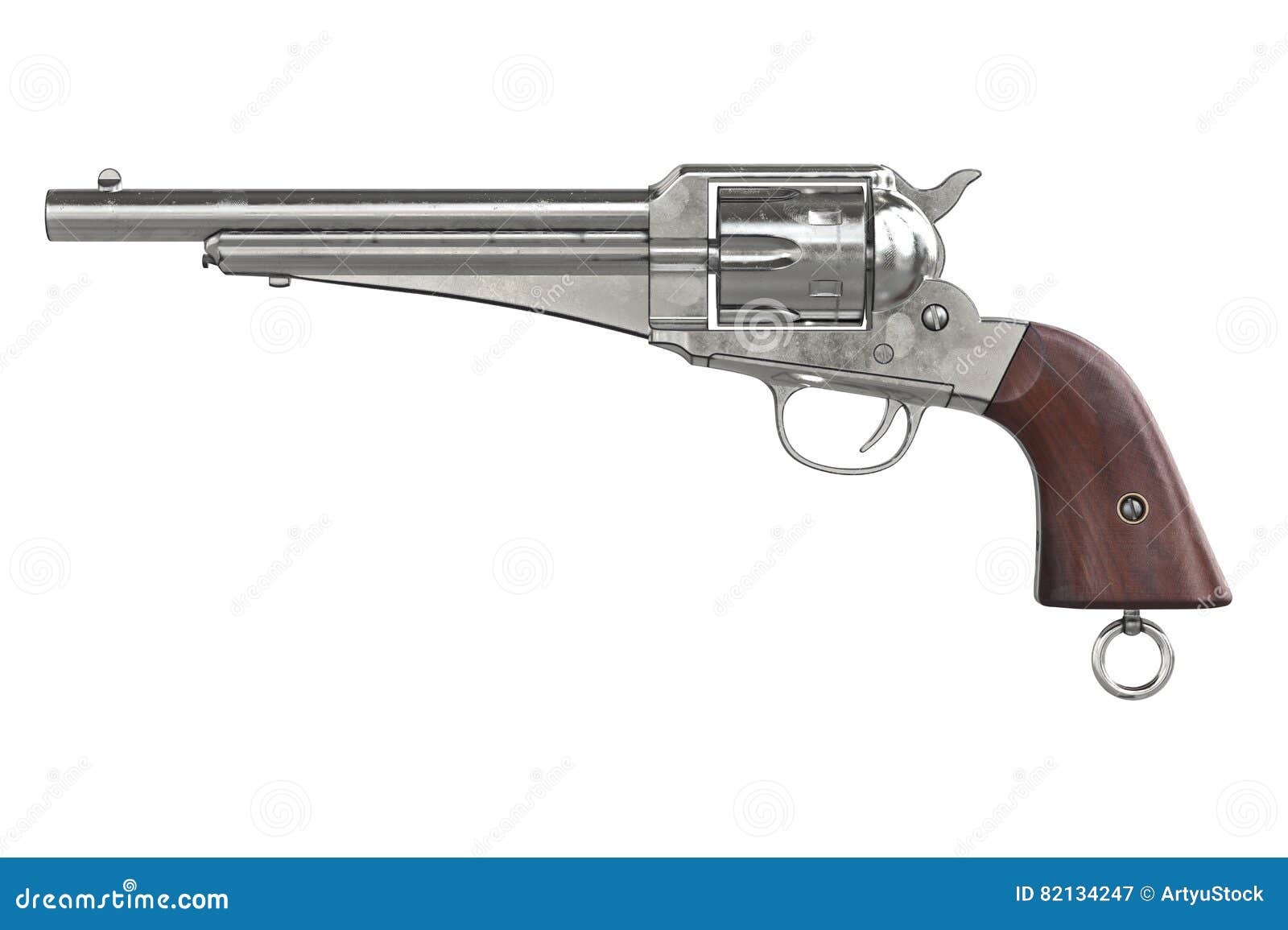 Gun Cowboy Weapon, Side View Stock Image - Image of vintage, revolver ...