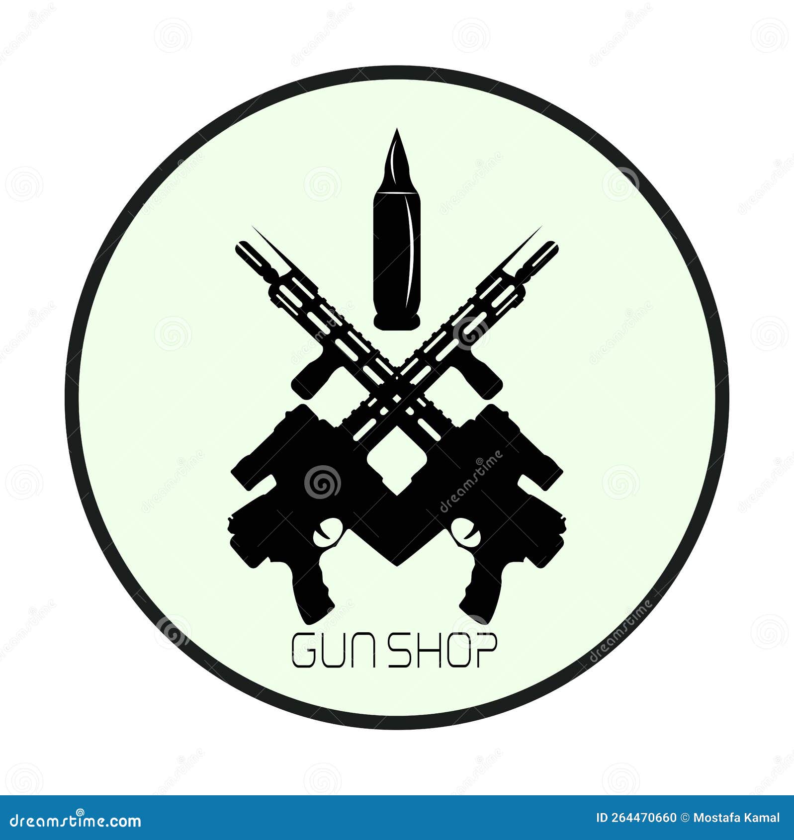 Gun Design Minimal Editable Vector File Stock Vector - Illustration of ...