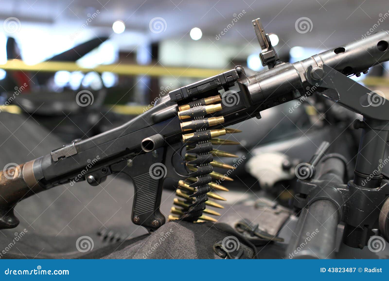 Machine Gun Belt Loaded With 7.62x39mm USSR Cartridges Royalty-Free ...