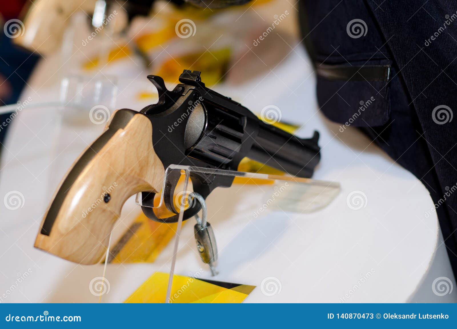 Gun Display Stand stock image. Image of mouth, pistol - 140870473