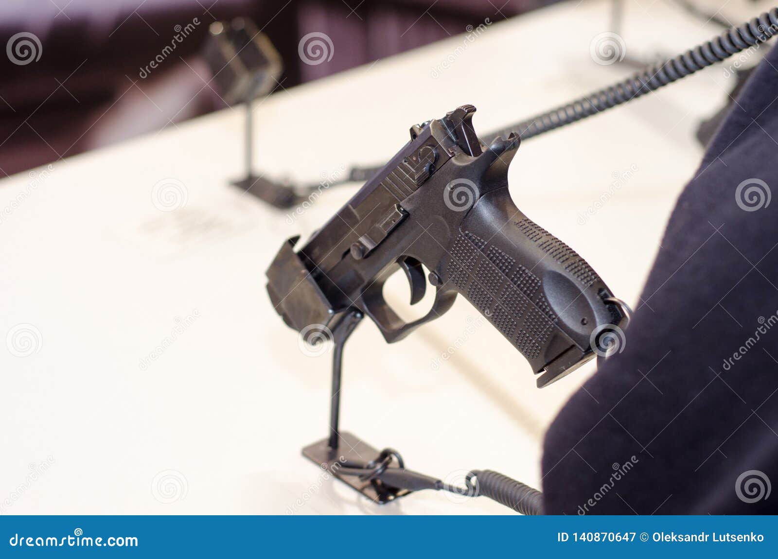 Gun Display Stands stock image. Image of concepts, show - 140870647