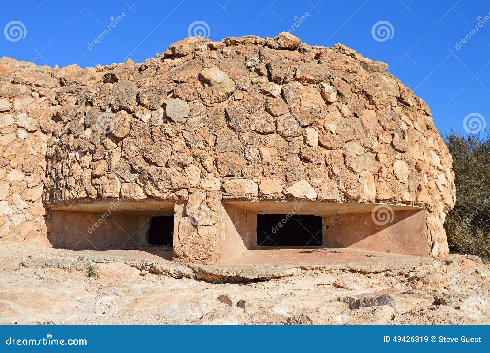 A Gun Emplacement Bunker Spanish Civil War-Defences Historic ...
