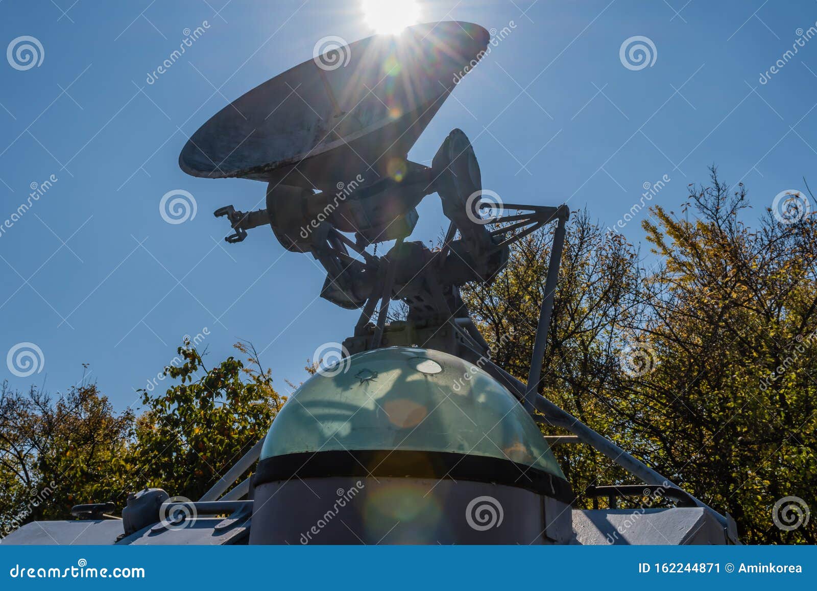 Gun Fire-control System Radar Dish Stock Image - Image of complex ...
