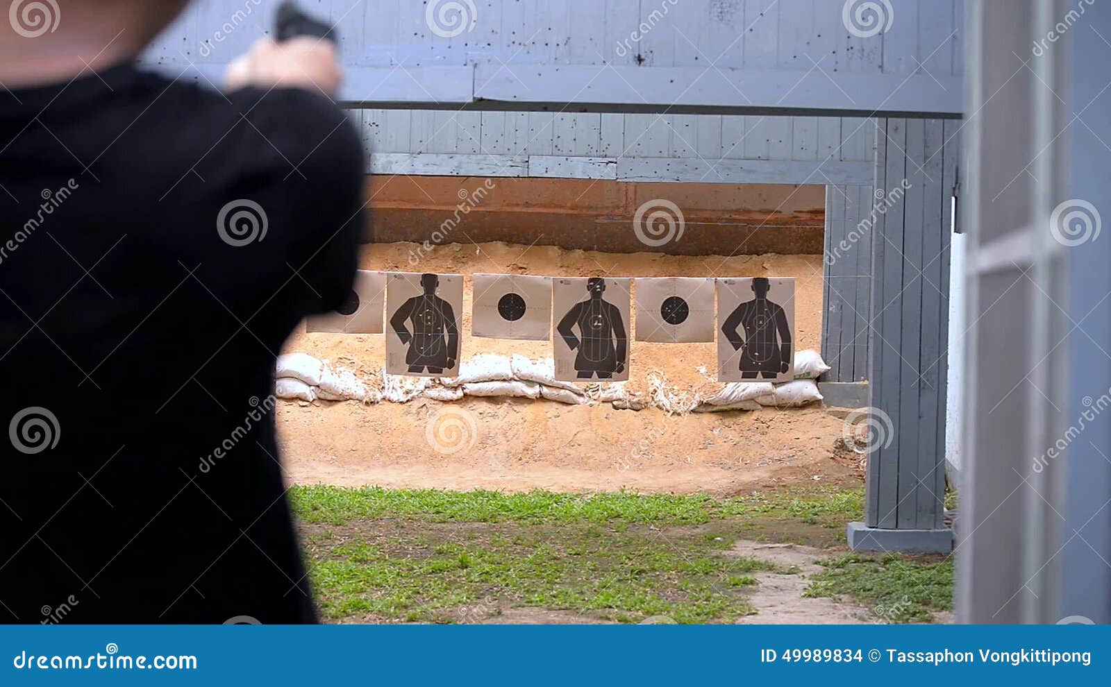 Gun fire target practice stock footage. Video of target - 49989834