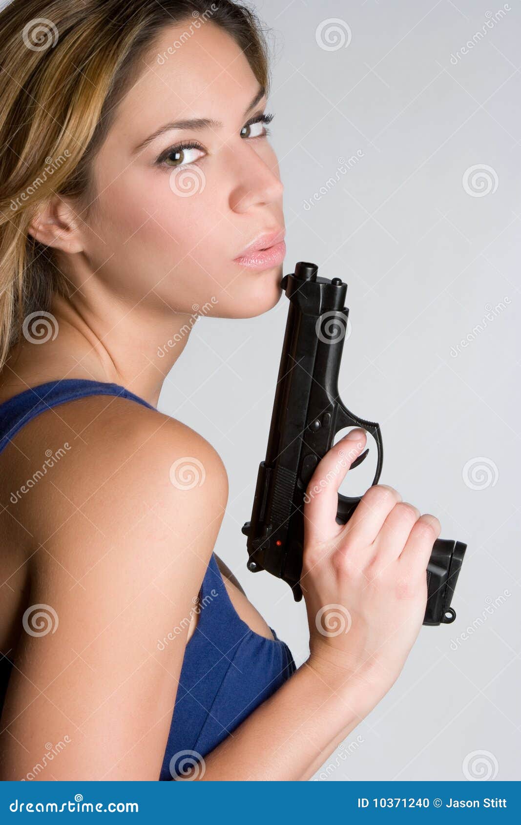Gun Girl stock photo. Image of portrait, women, holding - 10371240