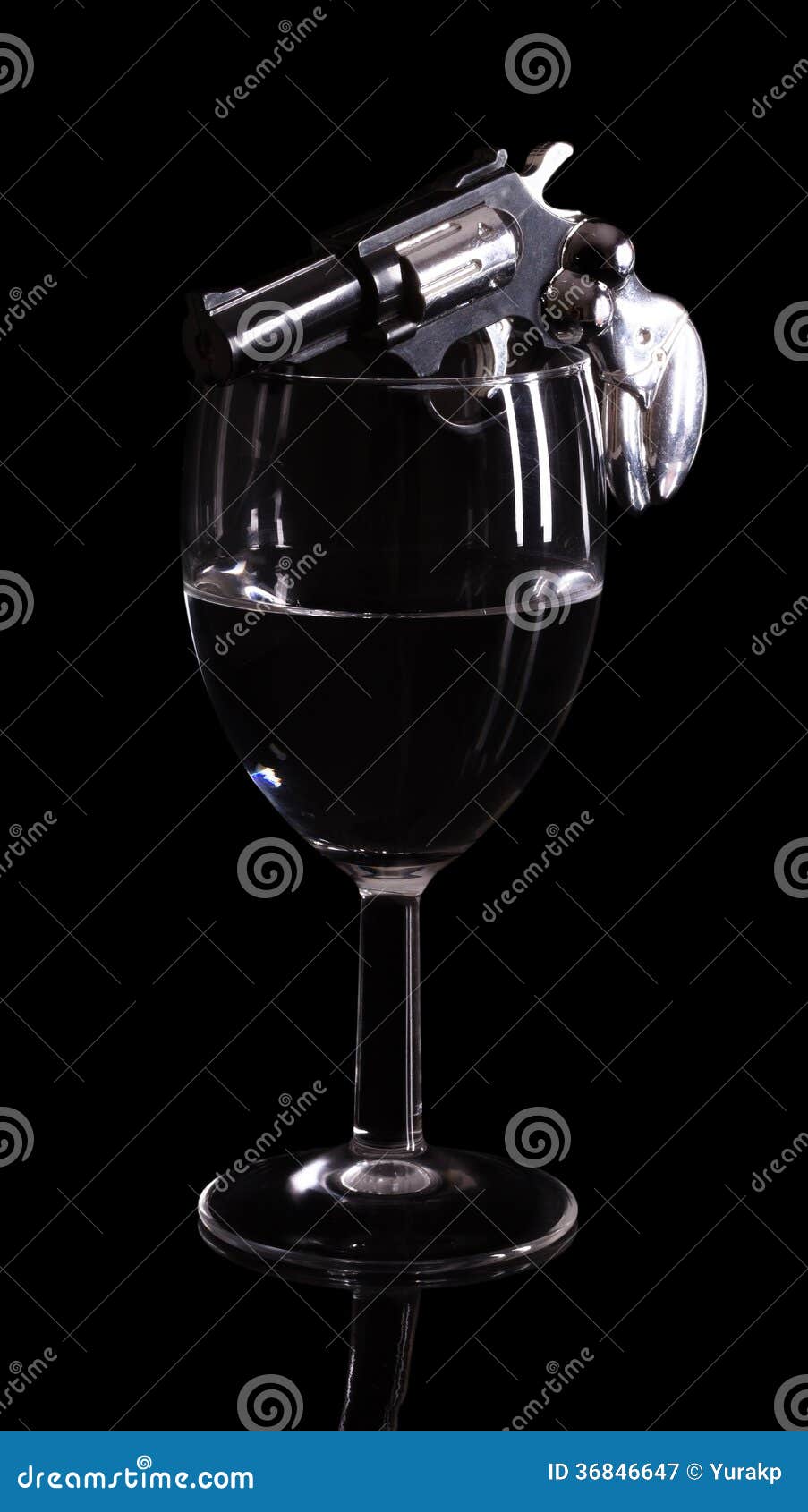 Gun in a glass of wine stock image. Image of drink, white - 36846647