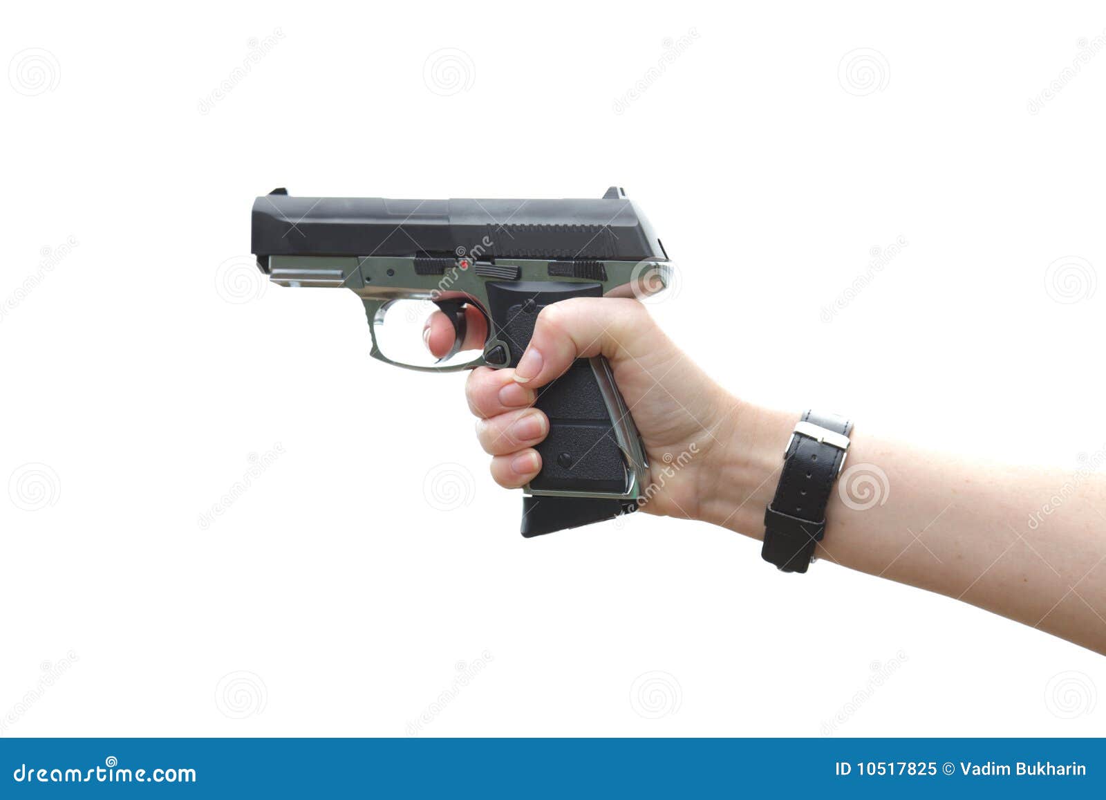 Gun in hand stock image. Image of bullet, hand, skin - 10517825