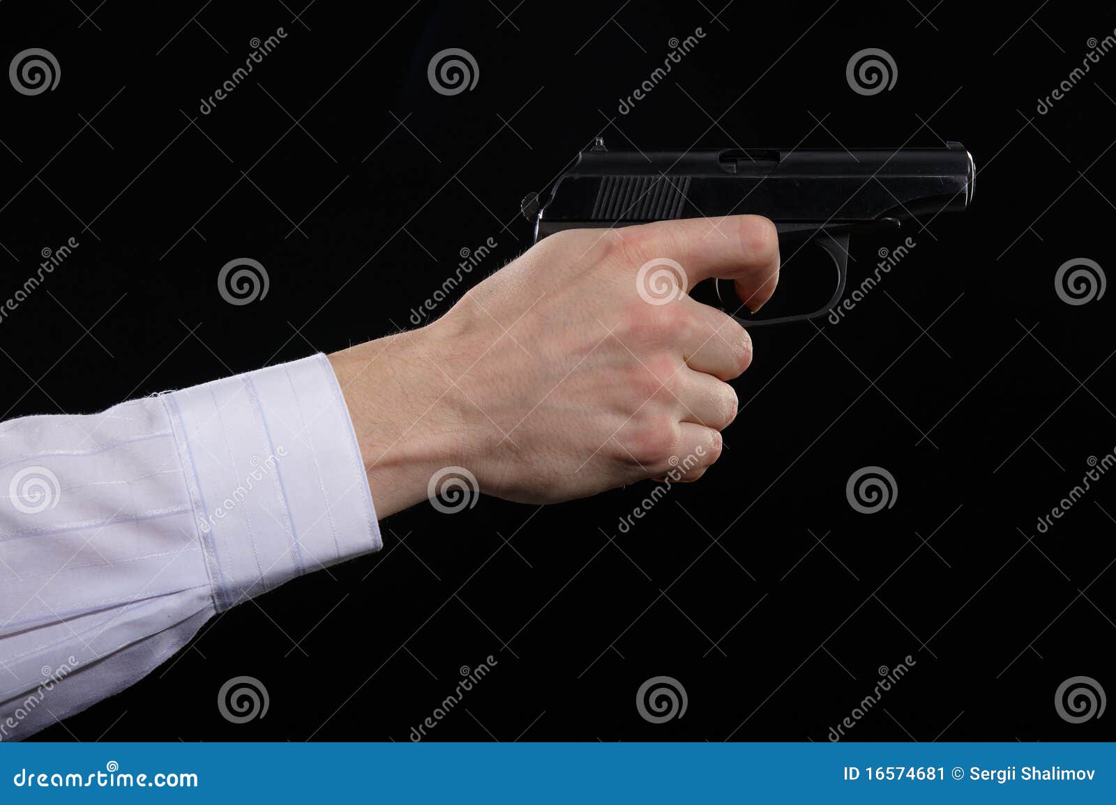 Gun in hand stock image. Image of mafia, crime, robber - 16574681