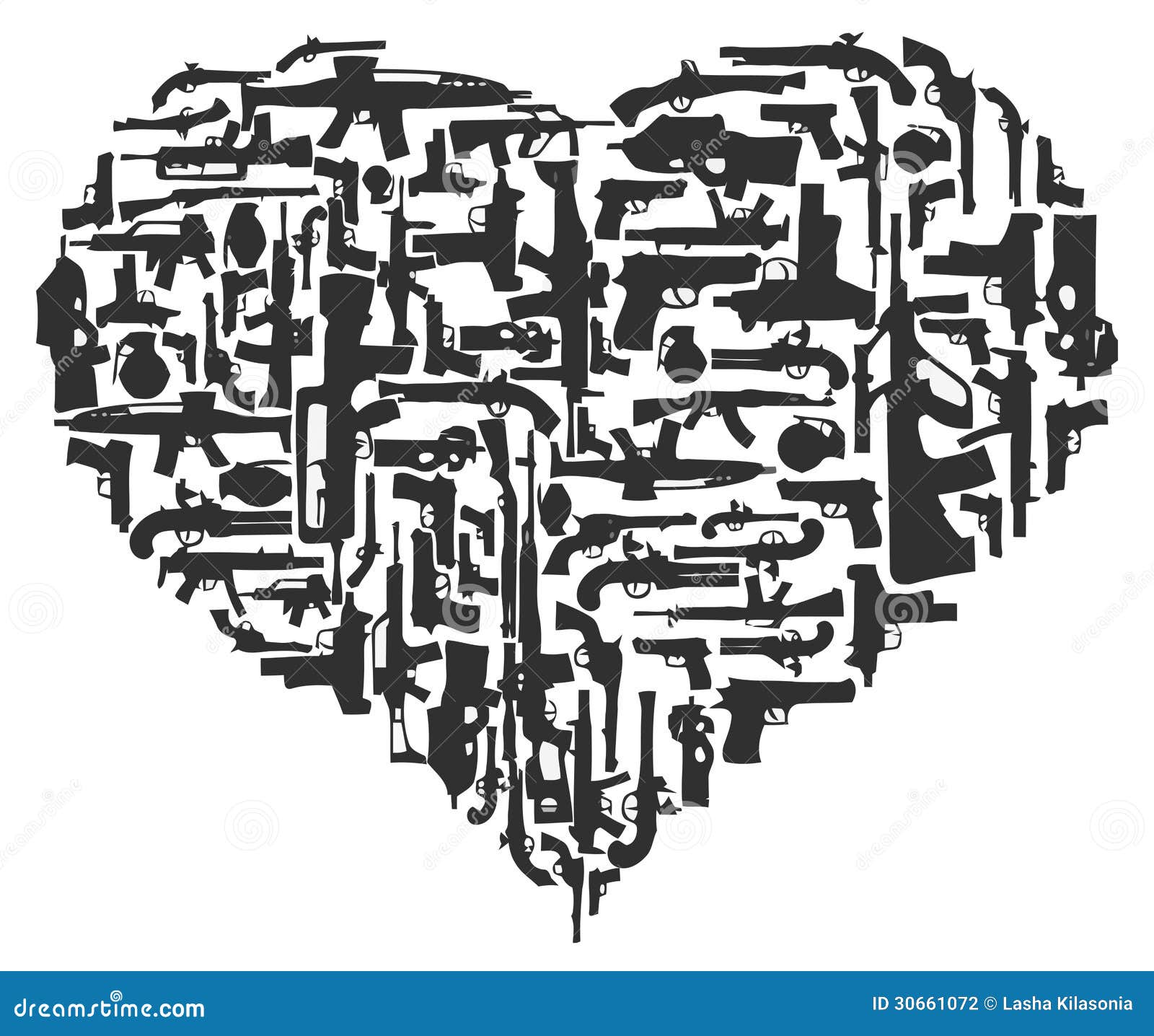 Gun Heart Royalty-Free Stock Image | CartoonDealer.com #30661072