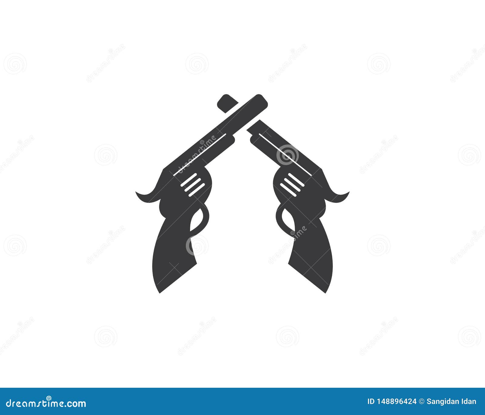 Gun Icon Logo Illustration Vector Stock Vector - Illustration of ...