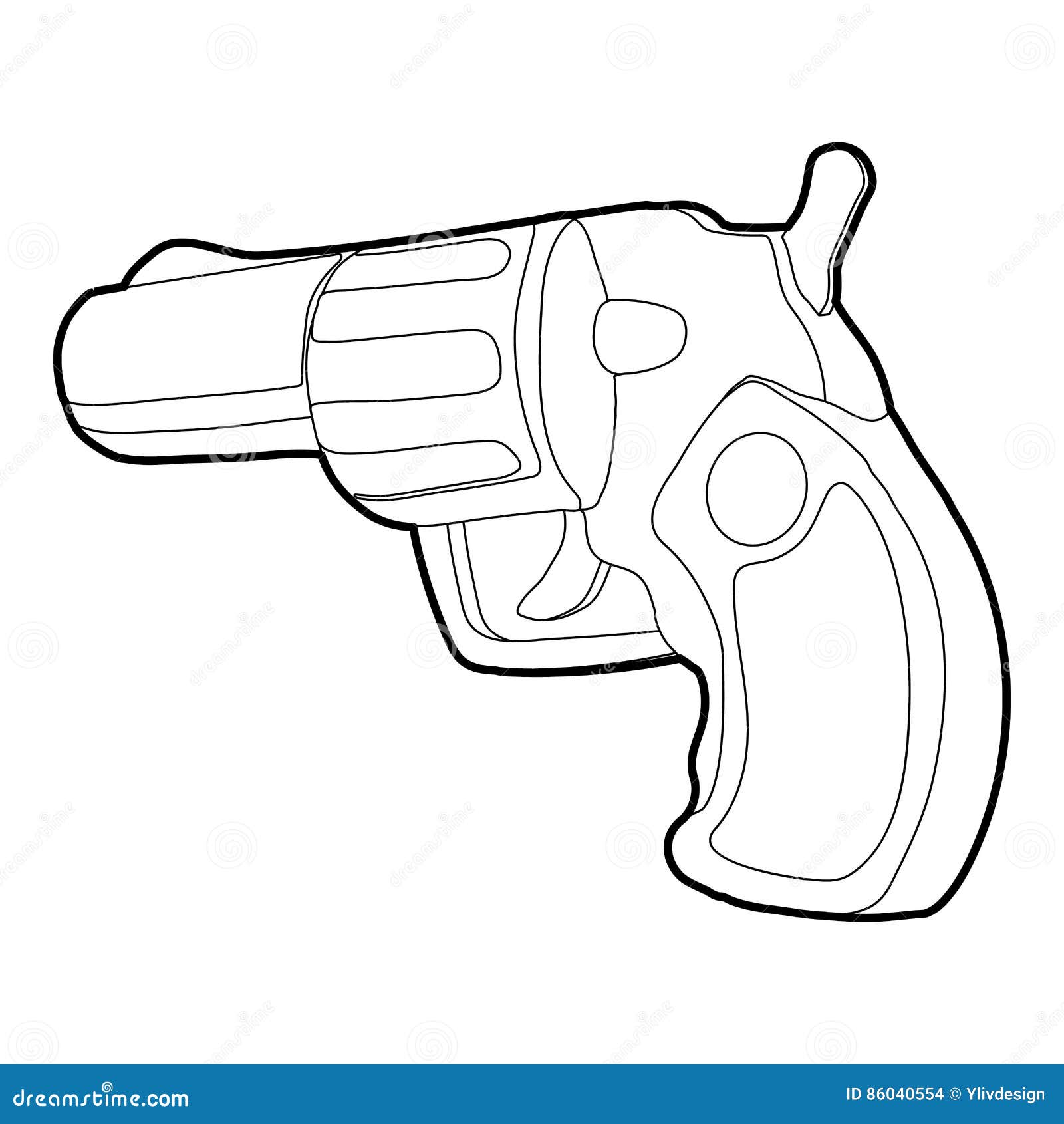 Gun icon, outline style stock vector. Illustration of army - 86040554