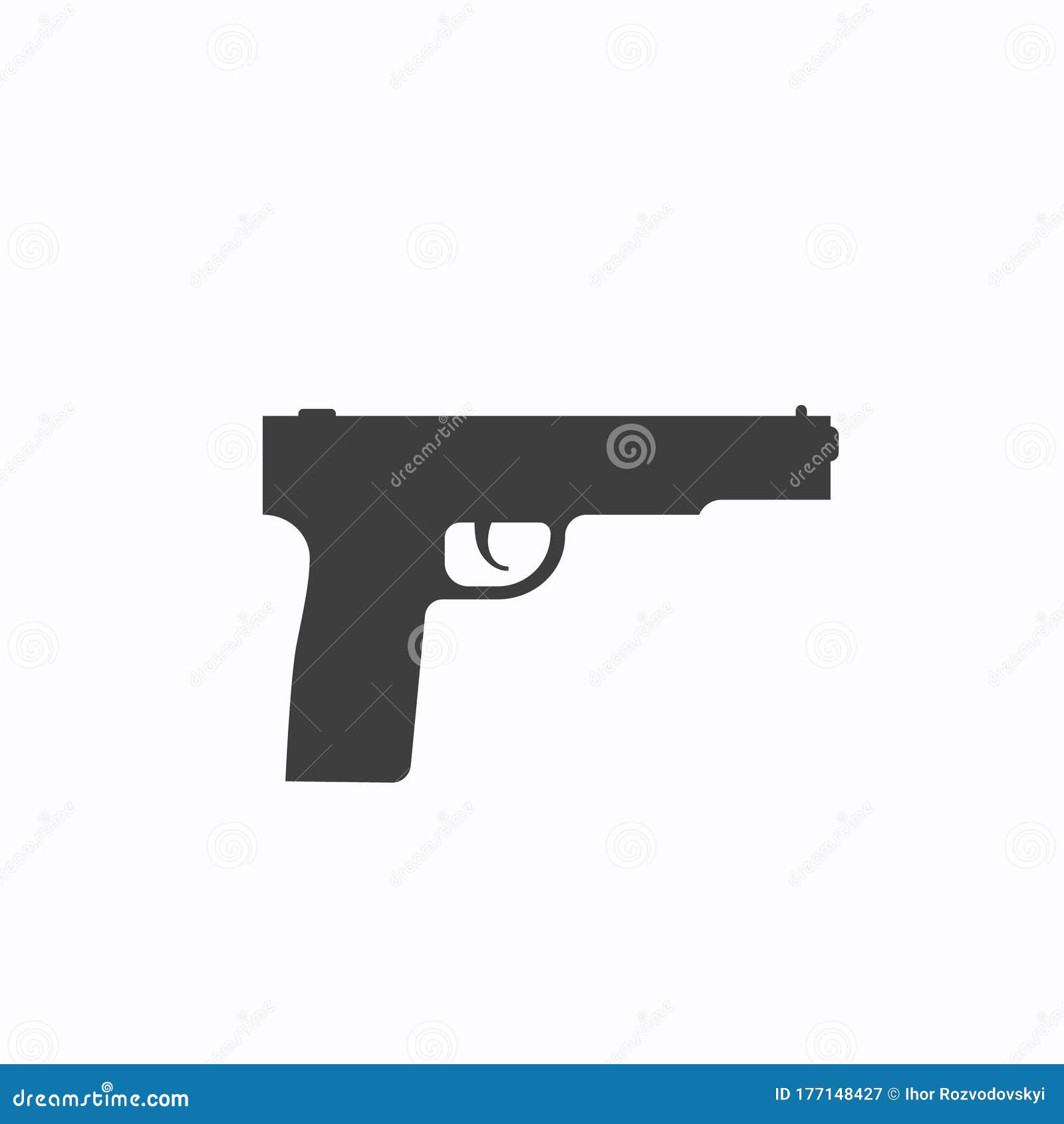 Gun Icon on White Isolate. Vector, Eps 10 Stock Illustration ...