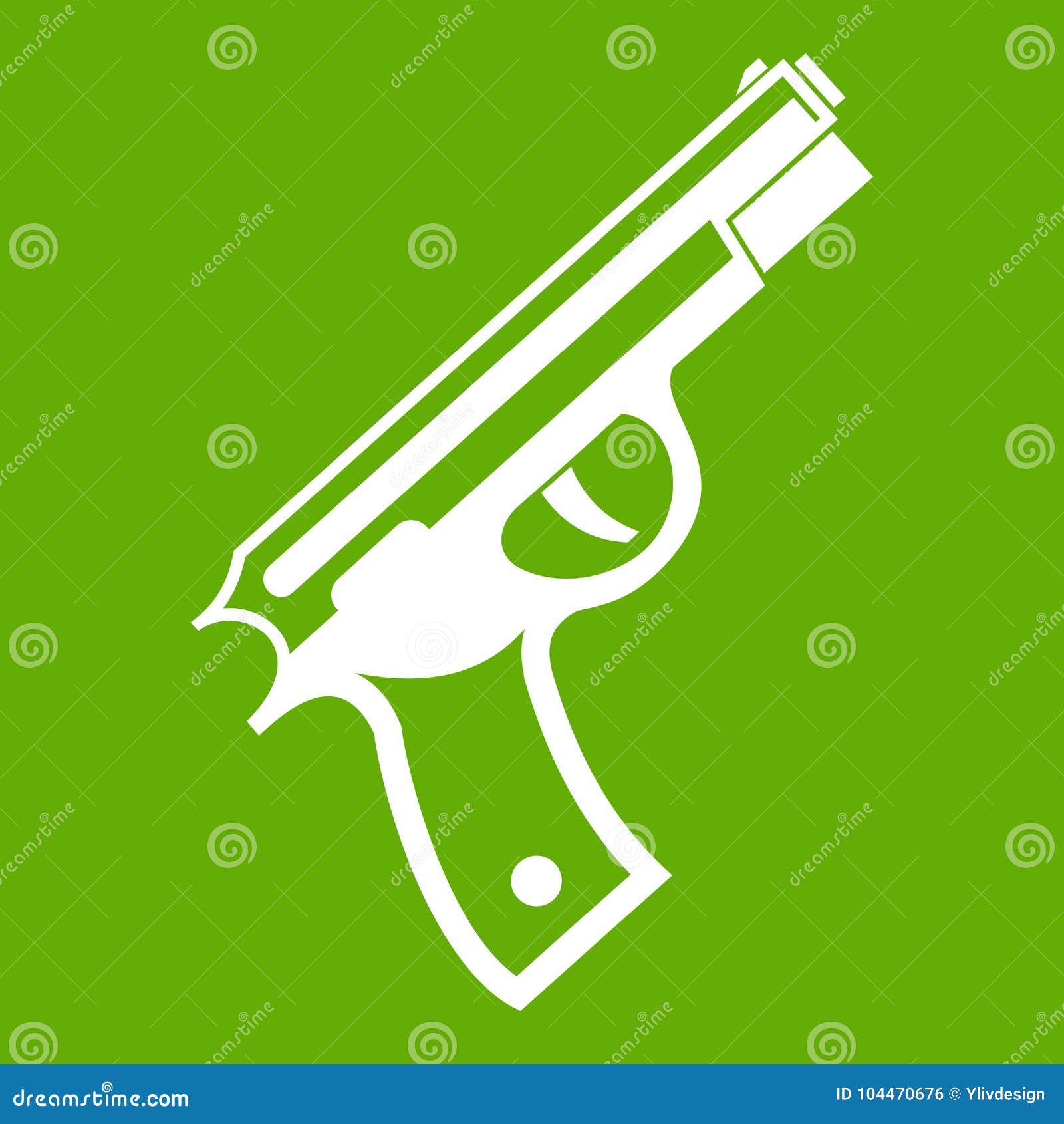 Gun icon green stock vector. Illustration of firearm - 104470676