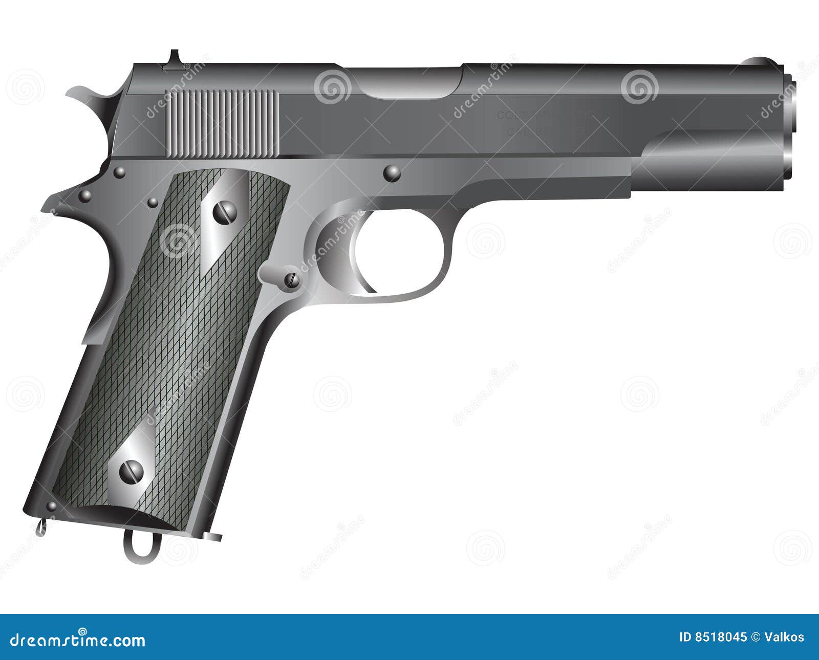 Gun illustration stock vector. Illustration of isolated - 8518045