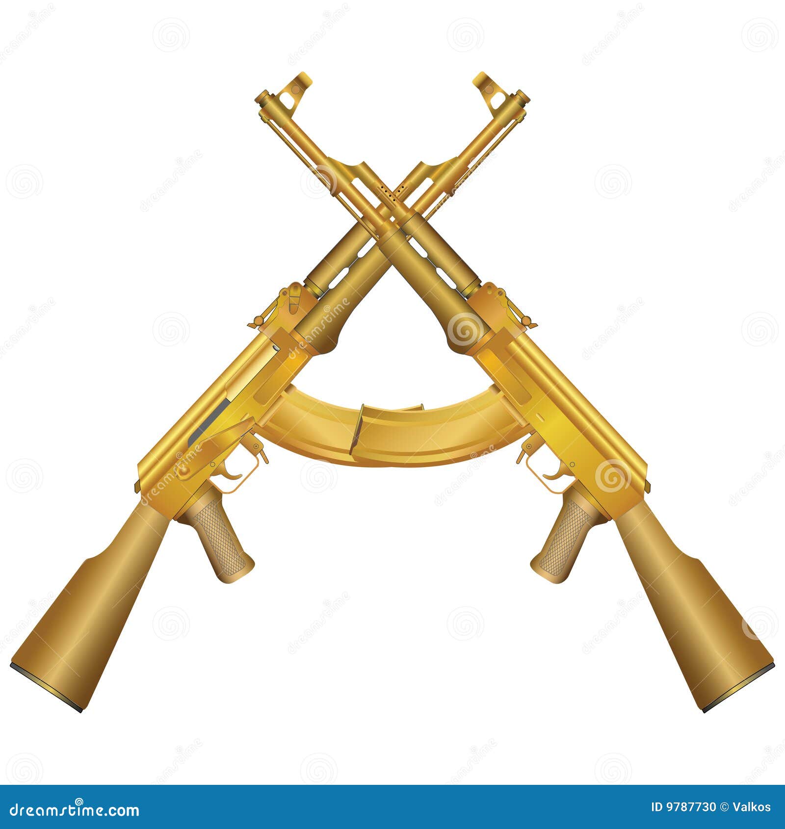 Gun illustration(vector) stock vector. Illustration of rifle - 9787730