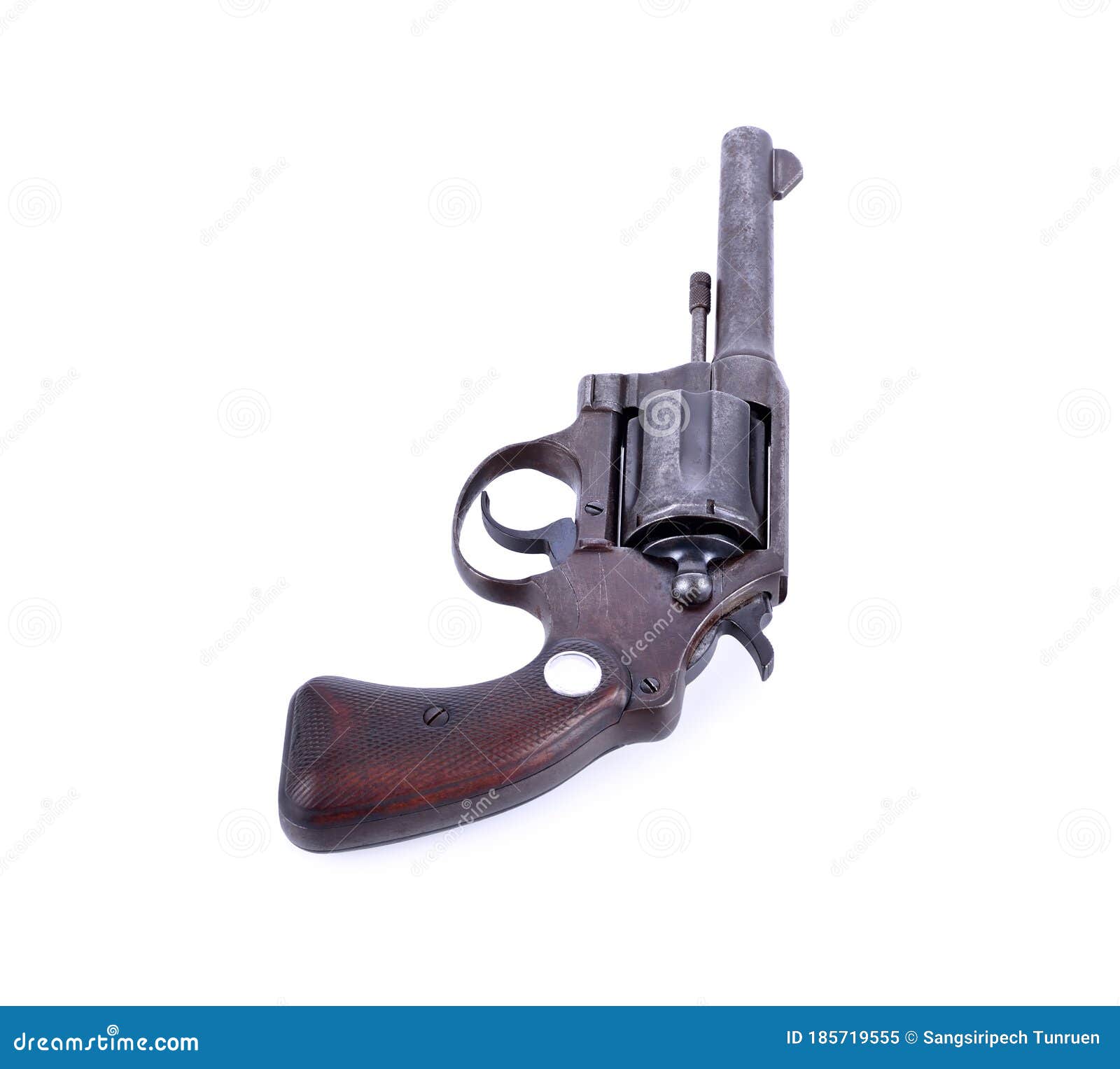 Gun Isolated on White Background Stock Image - Image of safety, kill ...