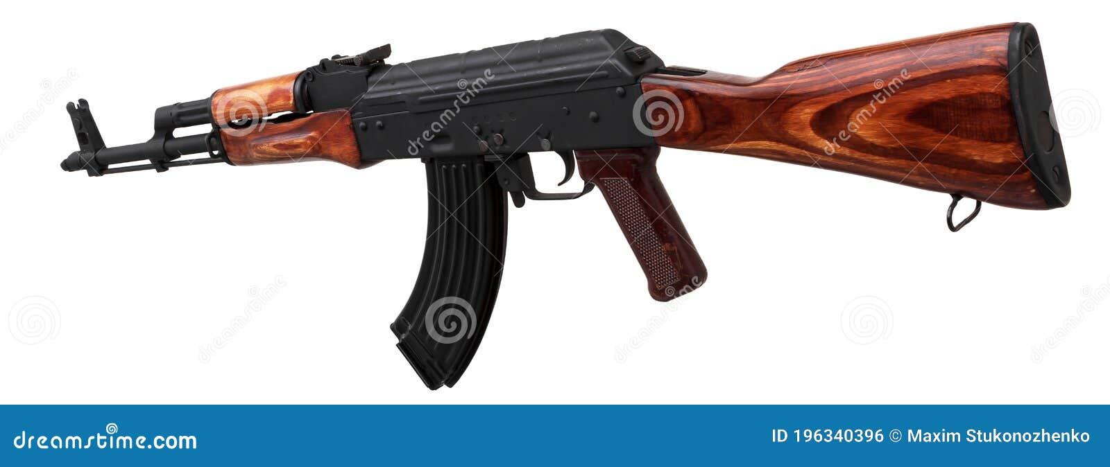 Gun Isolated on White Background Stock Photo - Image of rifle, metal ...