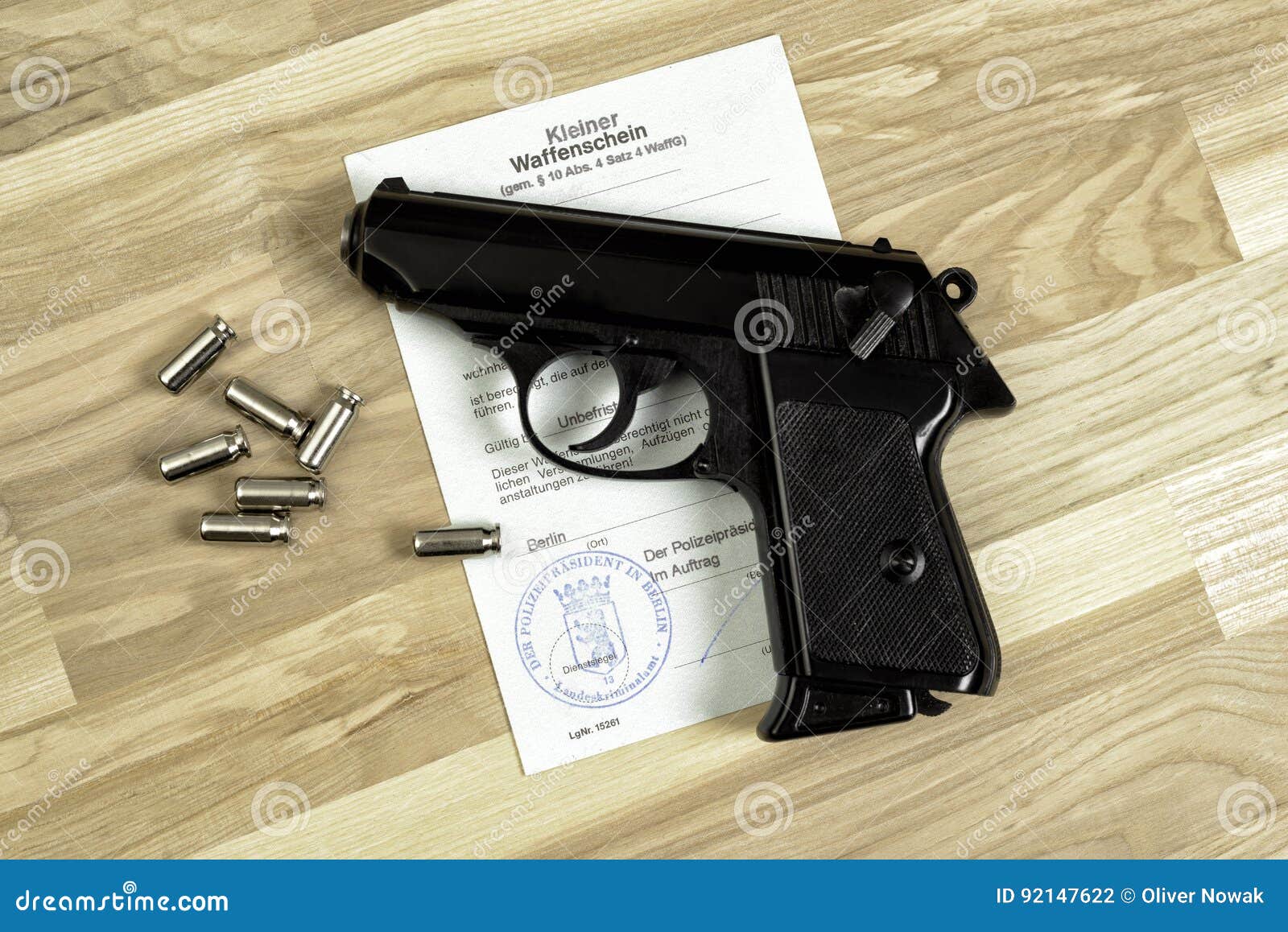 Gun licence stock photo. Image of automatic, pistol, lachrymator - 92147622