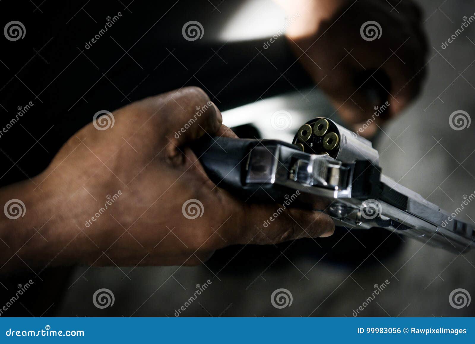 Gun Loaded Danger Man shot stock photo. Image of occupation - 99983056