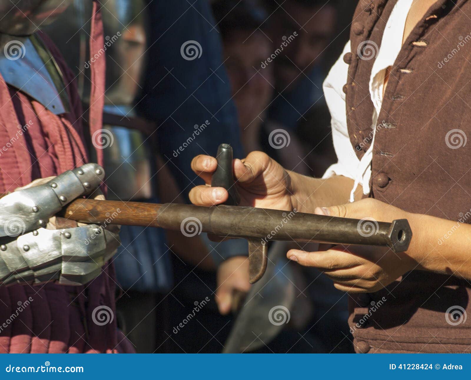 Medieval Gun Loading Presentation Stock Photo - Image of festival ...