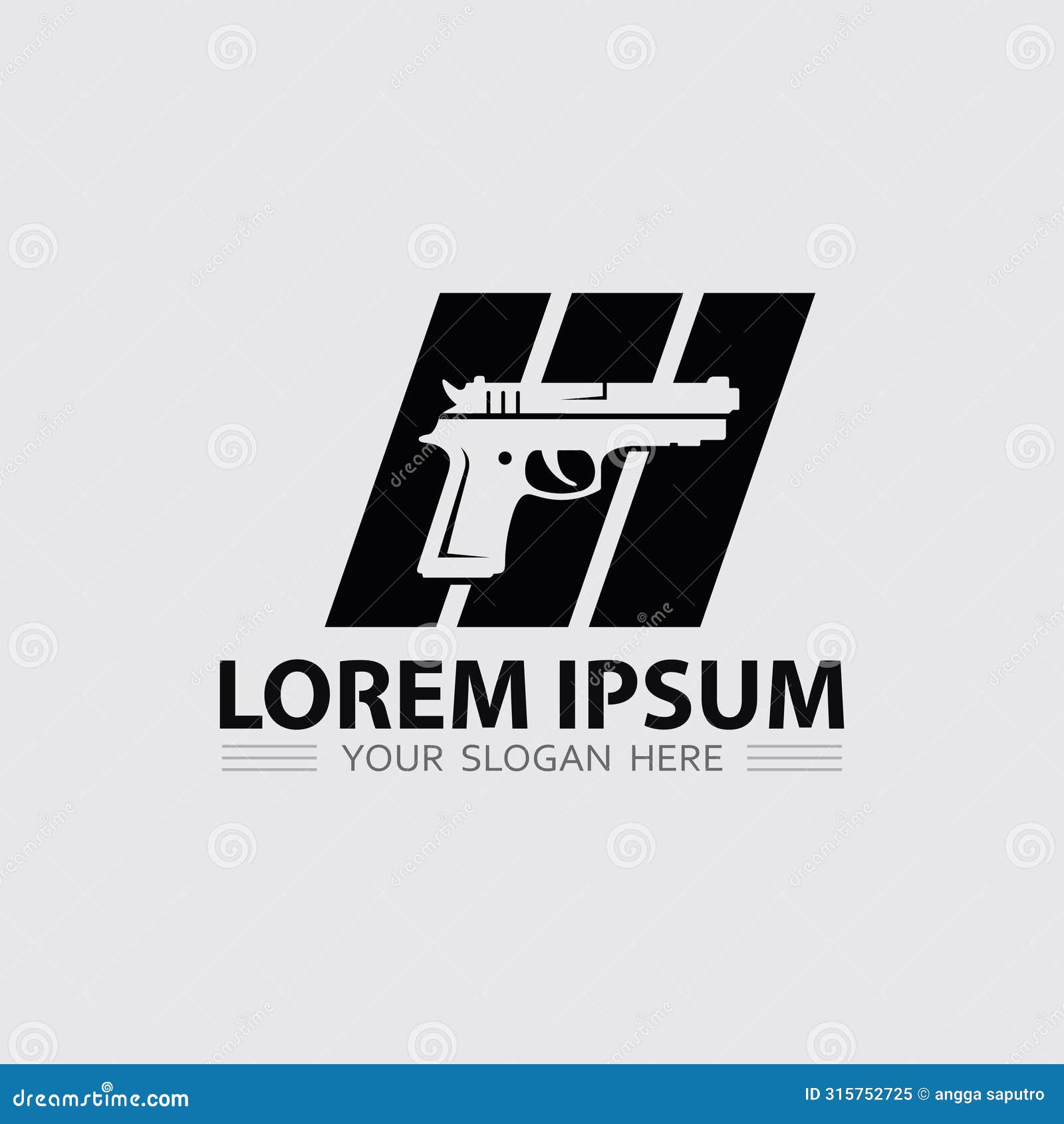 Gun Logo Icon and Tactical Design Guns Vector Illustration Stock ...