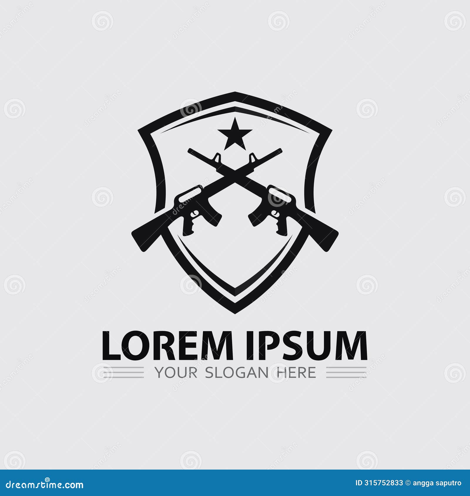 Gun Logo Icon and Tactical Design Guns Vector Illustration Stock ...