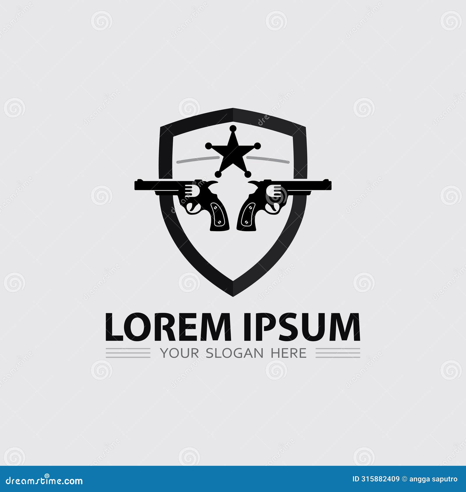 Gun Logo Icon and Tactical Design Guns Vector Illustration Stock ...