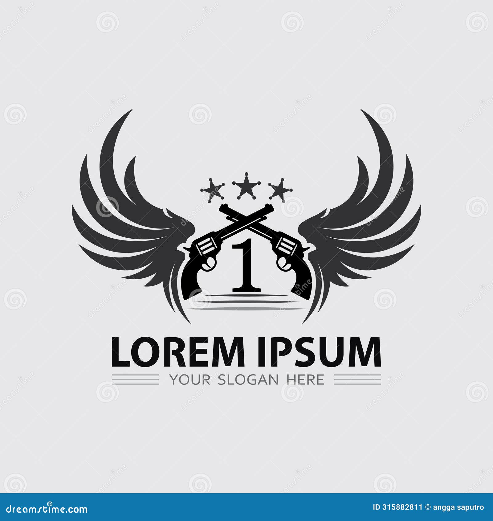 Gun Logo Icon and Tactical Design Guns Vector Illustration Stock ...