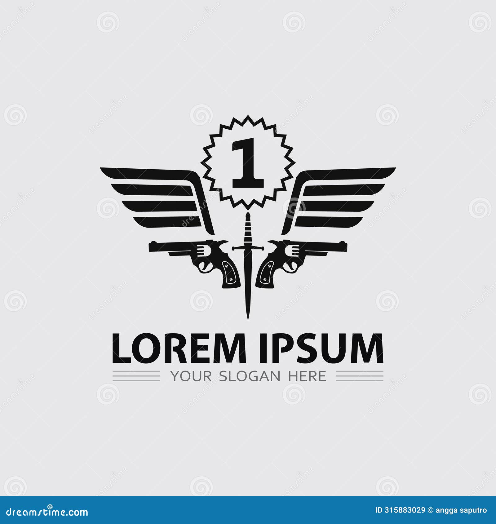 Gun Logo Icon and Tactical Design Guns Vector Illustration Stock ...