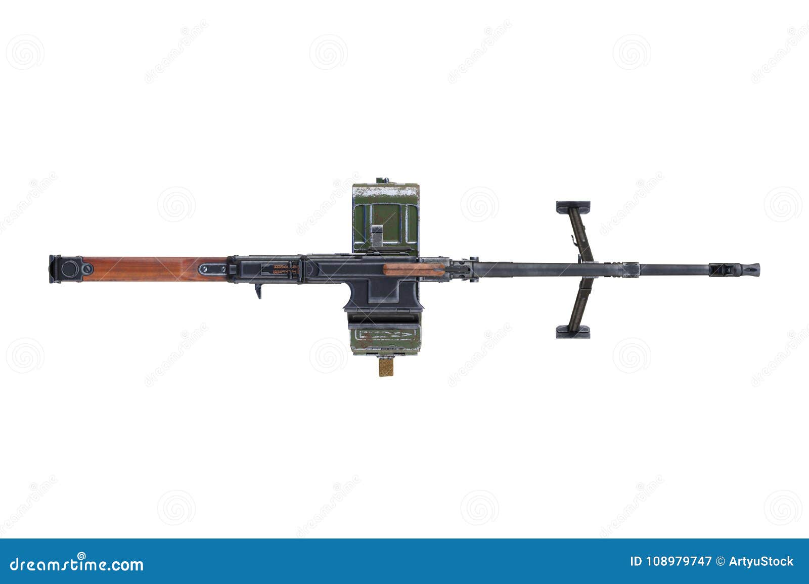 Gun machine, top view stock illustration. Illustration of machine ...