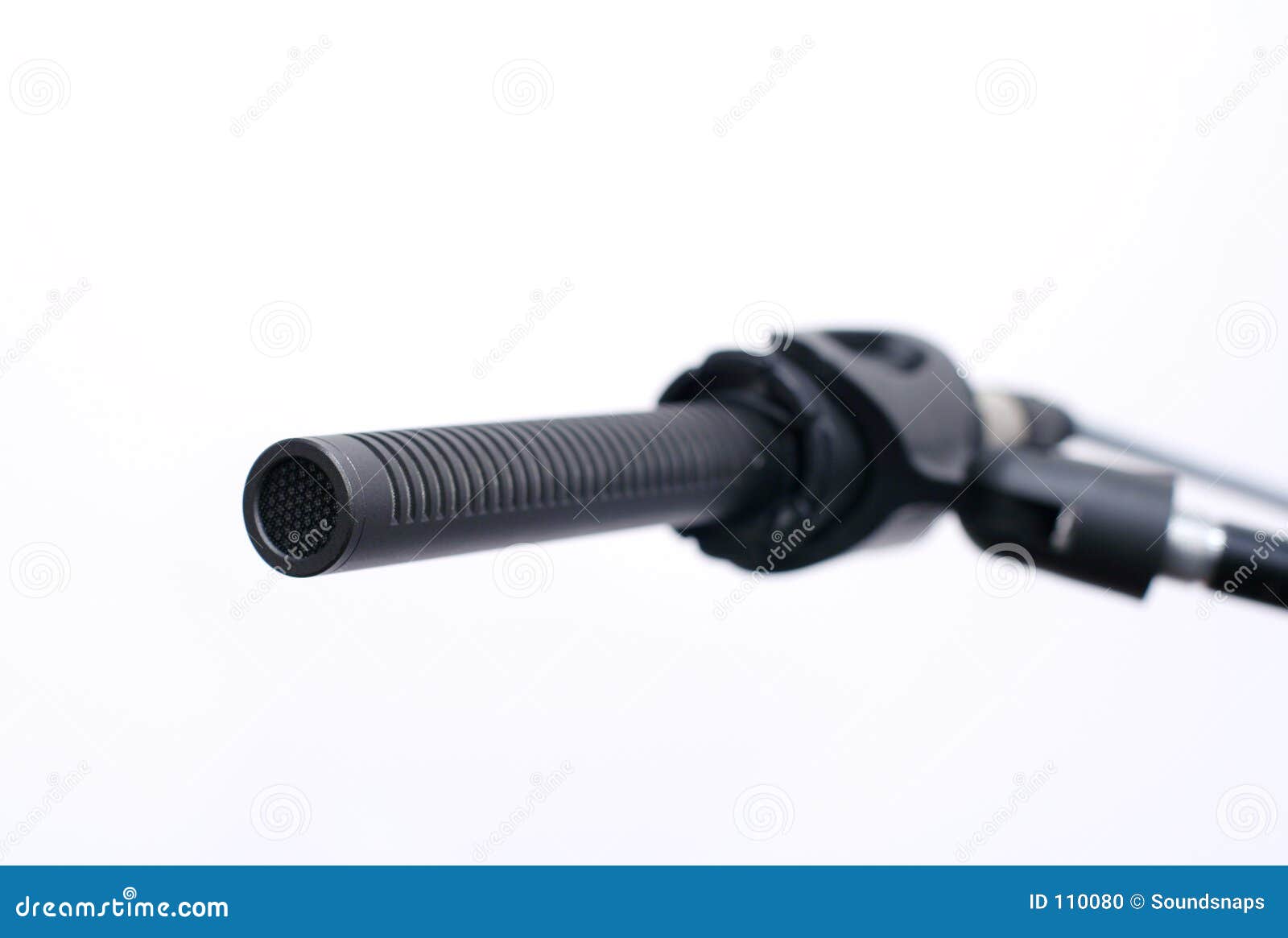 Gun Mic on Boom stock photo. Image of voice, isolated, grille - 110080