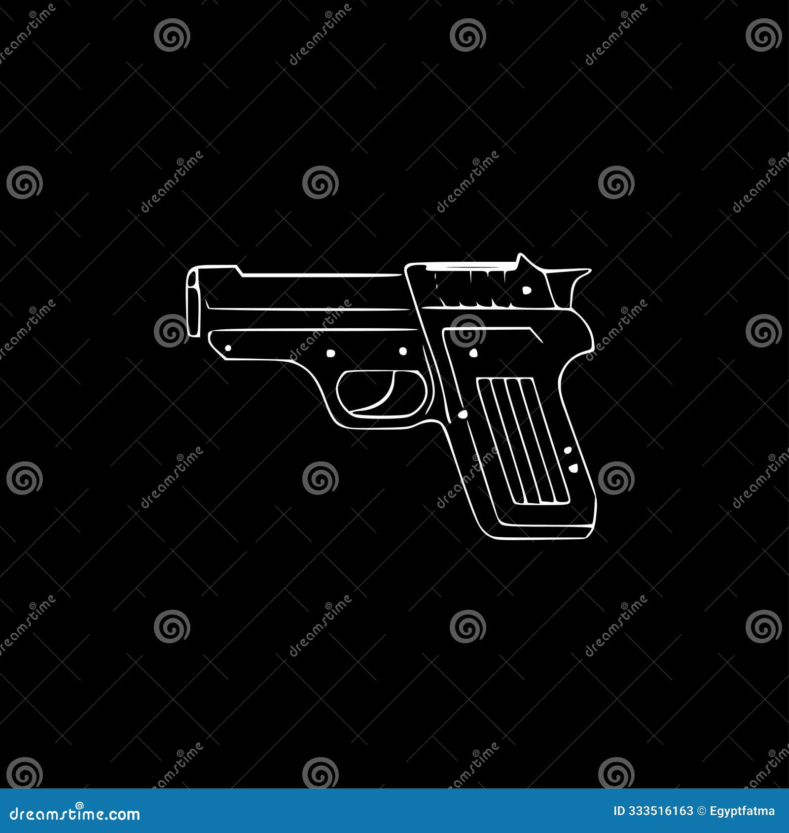 Gun - Minimalist and Flat Logo - Vector Illustration Stock Vector ...