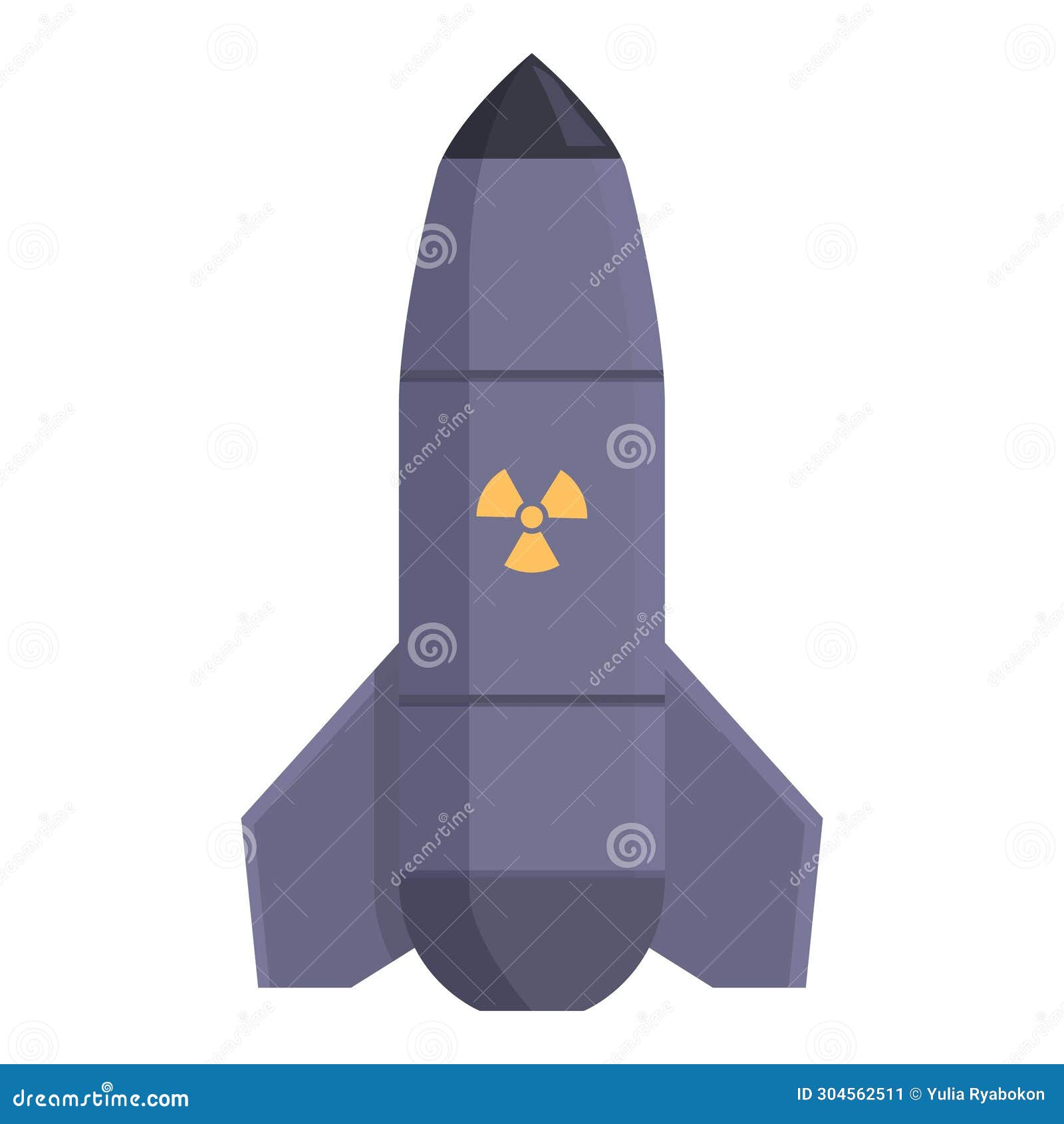 Gun Nuclear Weapon Icon Cartoon Vector. Device Power Stock Vector ...