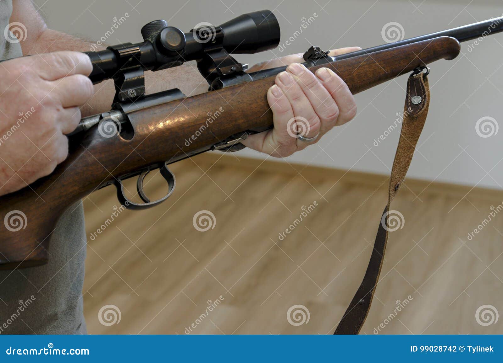 Gun out of the window stock photo. Image of ammunition - 99028742