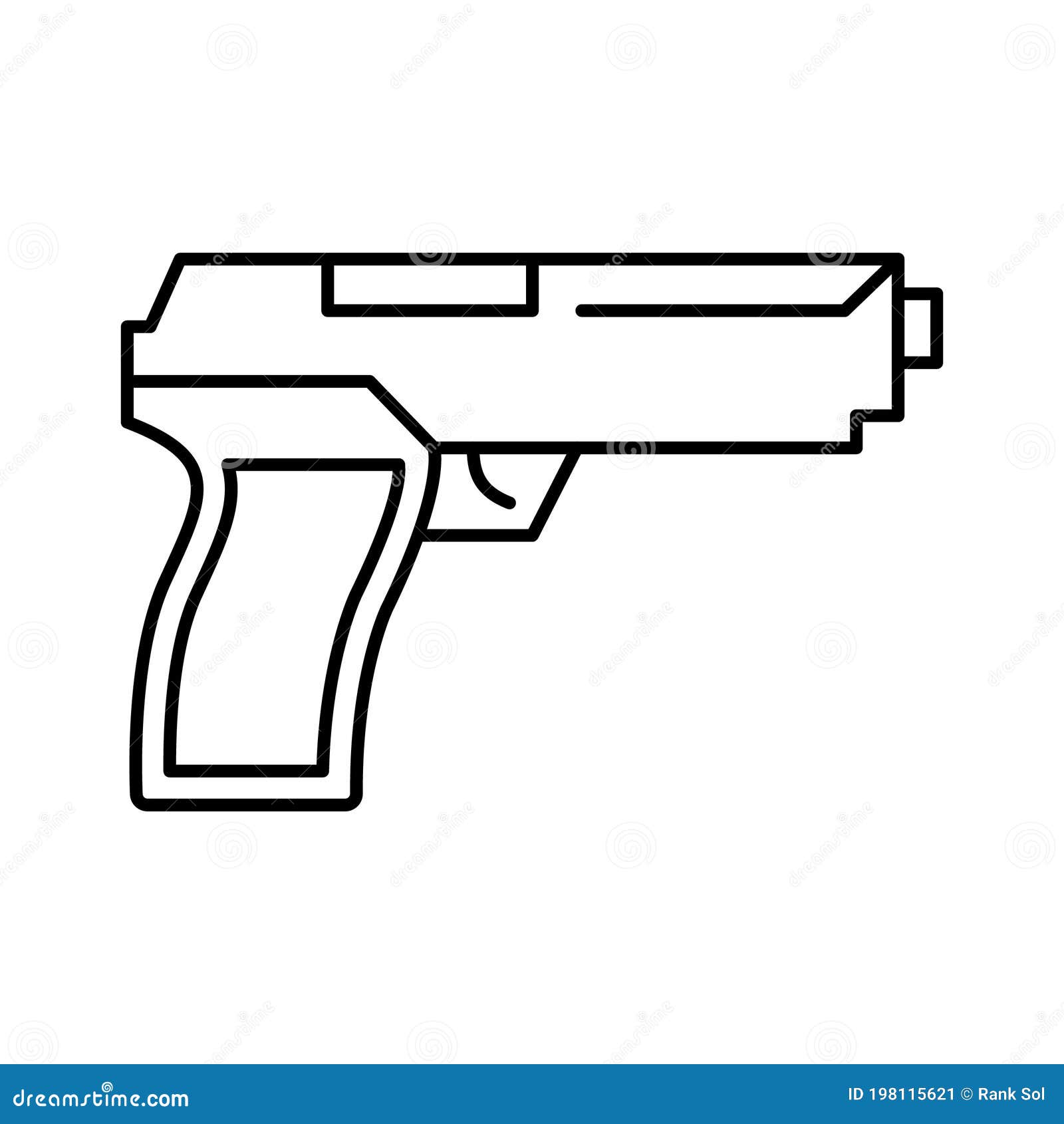 Gun Outline Vector Icon Which Can Easily Modify or Edit Stock Vector ...