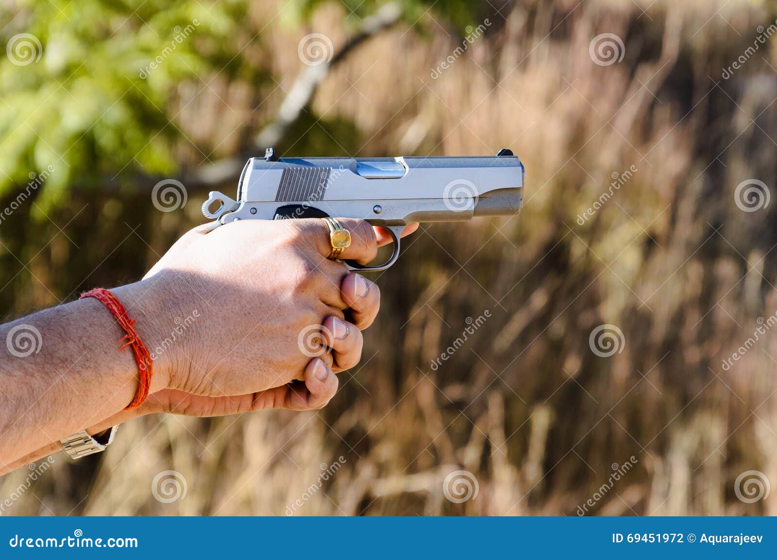 Gun point stock photo. Image of security, finger, handgun - 69451972