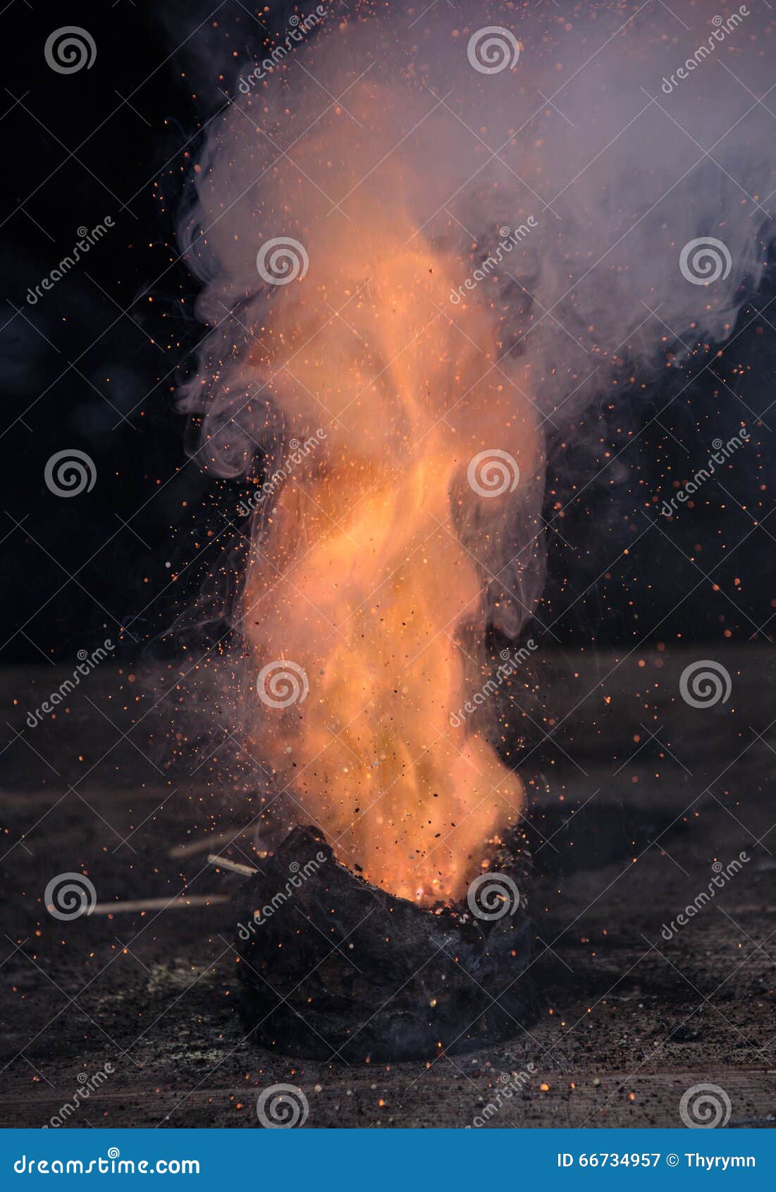 Gun Powder Exploding stock image. Image of flame, explosives - 66734957