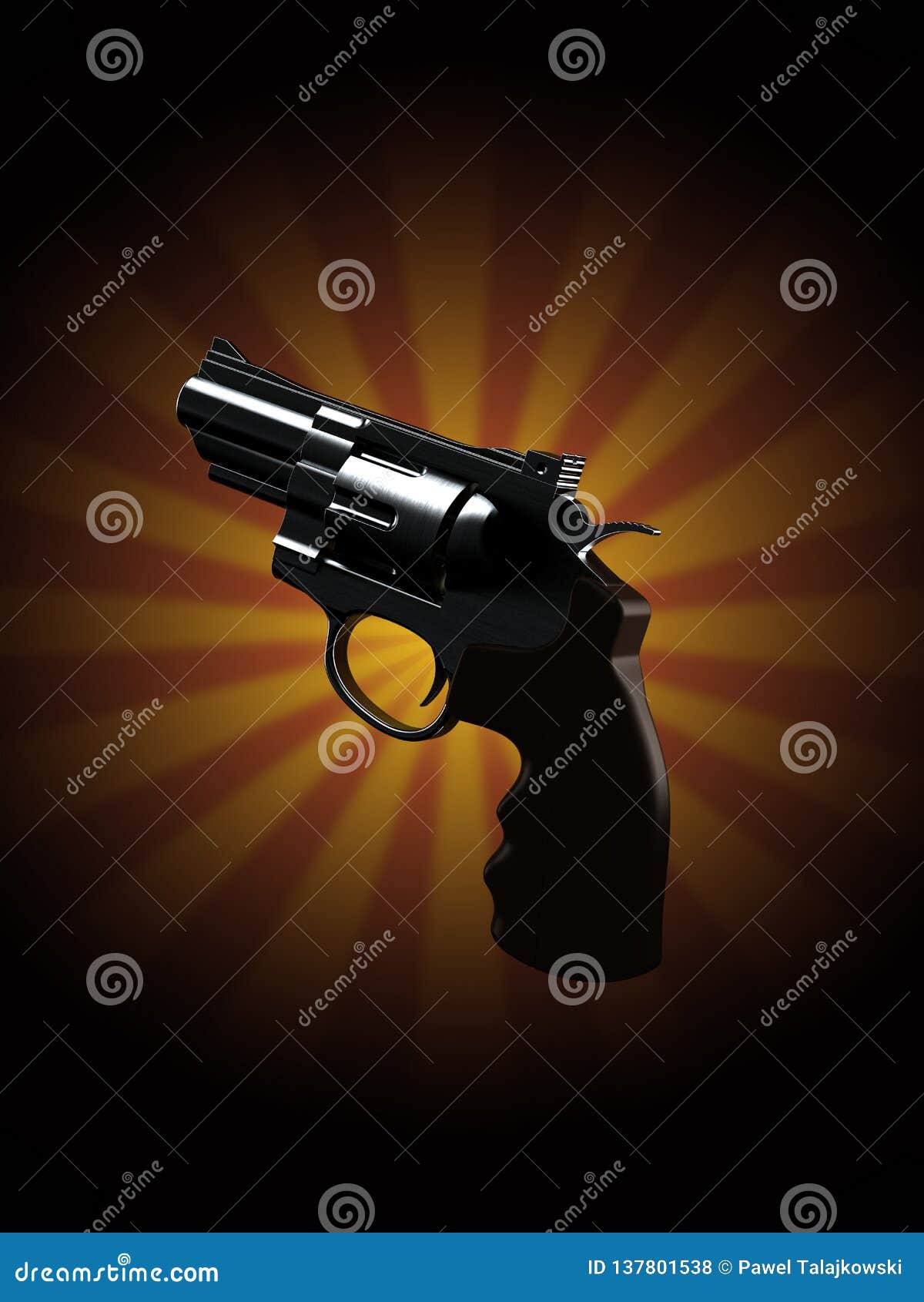Gun on rays background stock illustration. Illustration of light ...