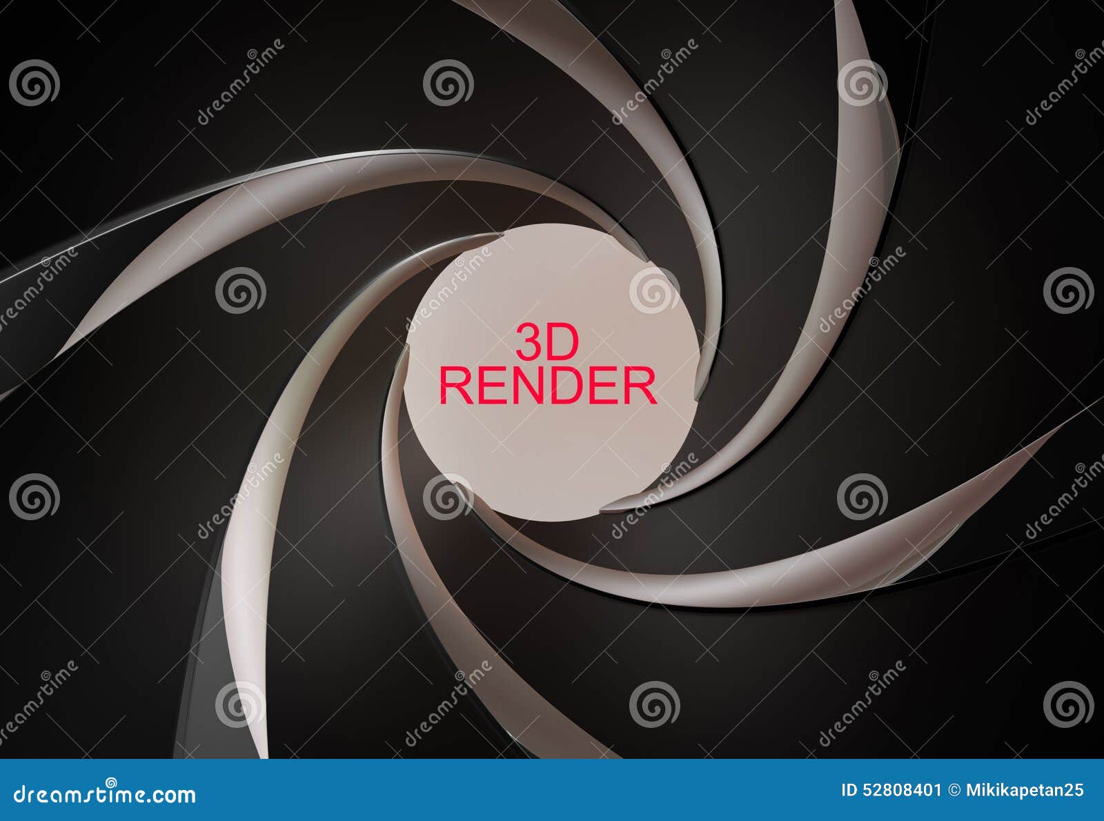 Barrel Of A Gun Inside Red Background. Vector Secret Agent Theme ...