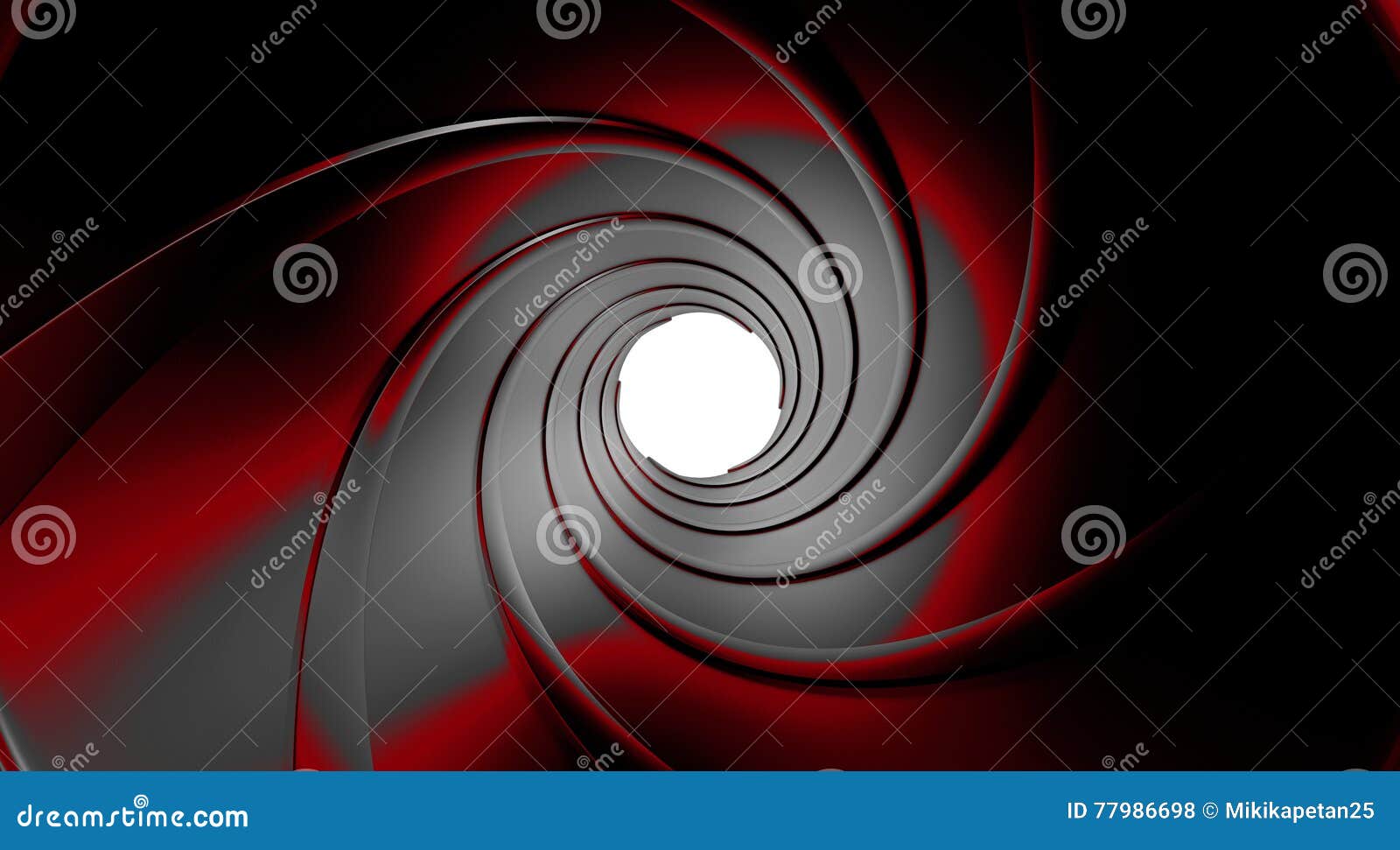 Gun, rifled barrel inside stock illustration. Illustration of bond ...