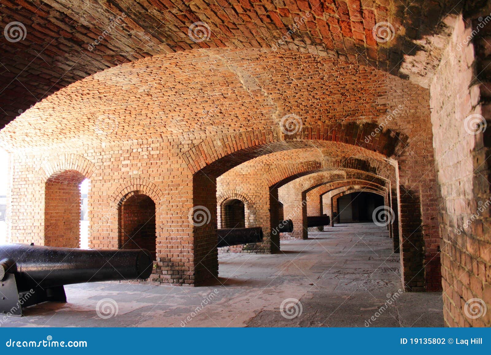 Gun Rooms with Cannons Inside Fort Stock Photo - Image of jefferson ...