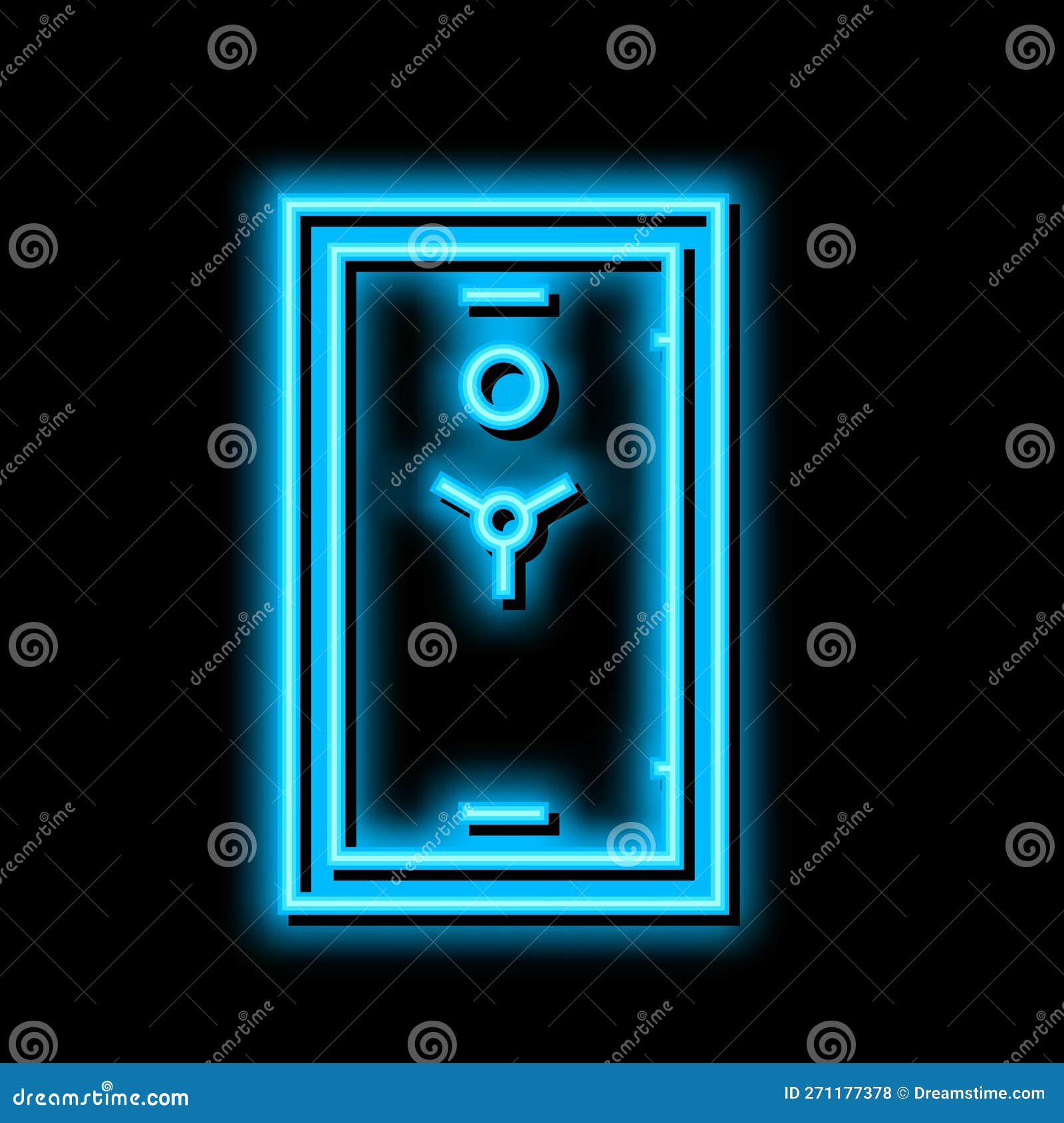 Gun Safe Neon Glow Icon Illustration Stock Vector - Illustration of ...