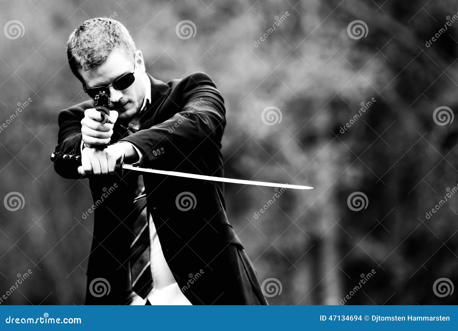 Gun and samurai sword stock photo. Image of dangerous - 47134694