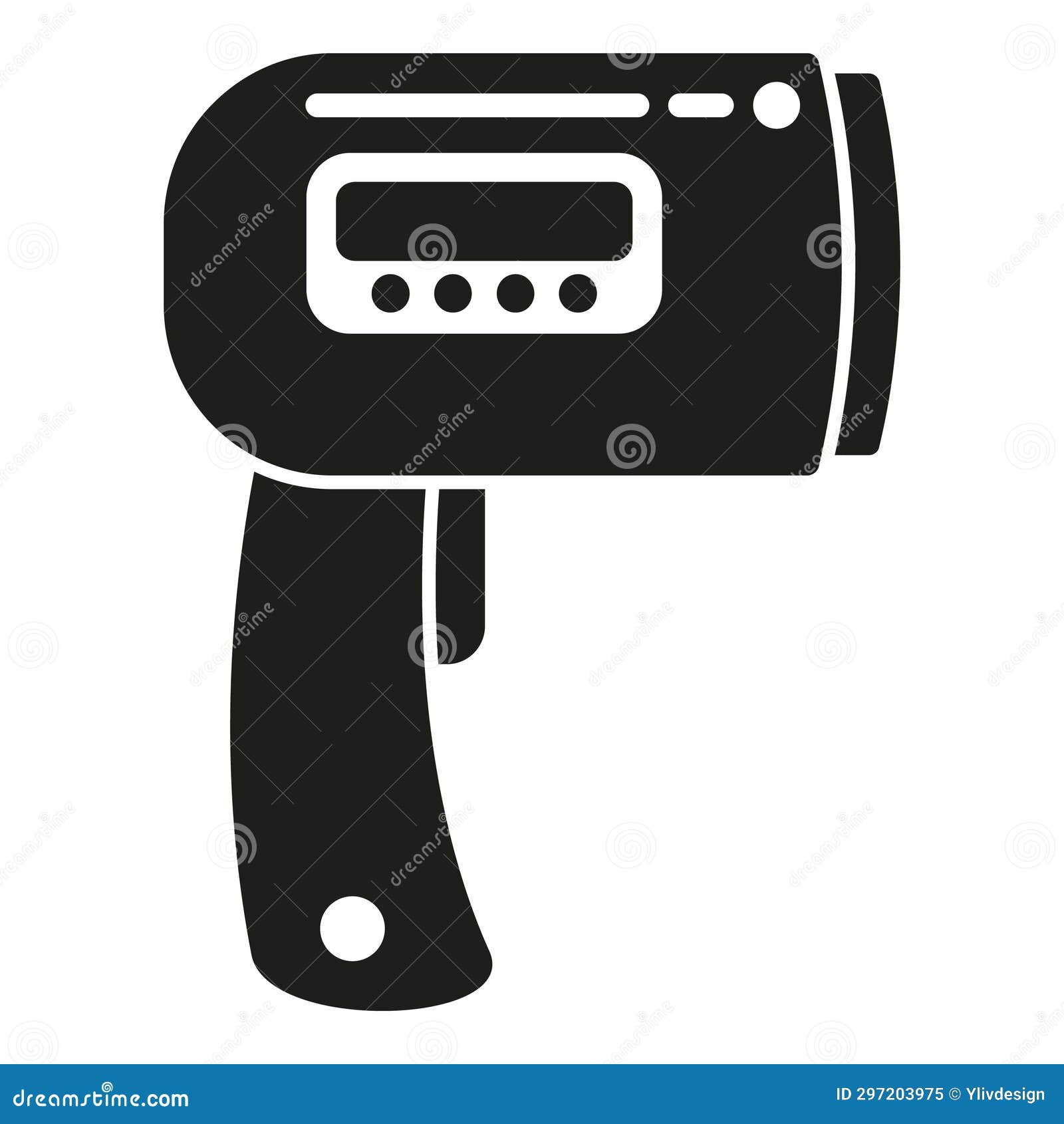 Gun Scan Device Icon Simple Vector. Temperature Check Stock Vector ...