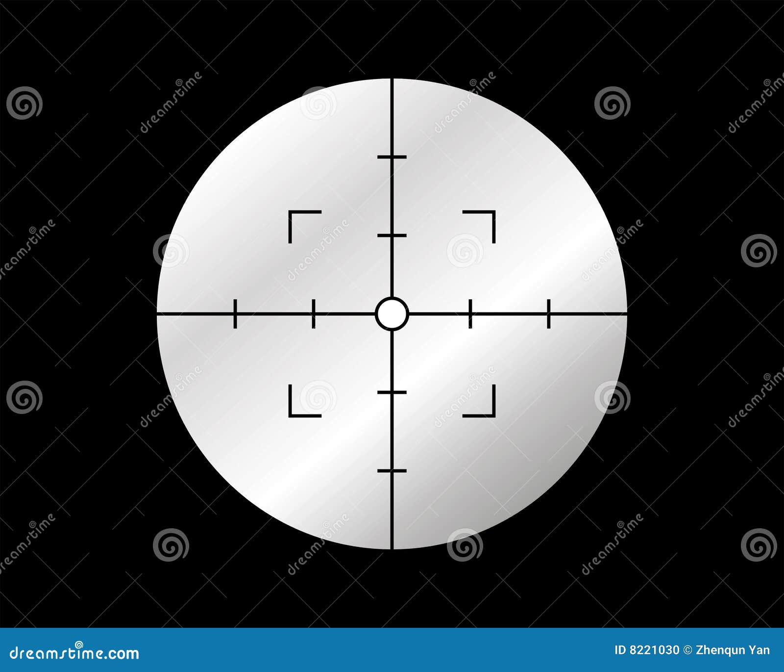 Gun Scope stock vector. Illustration of reticle, design - 8221030