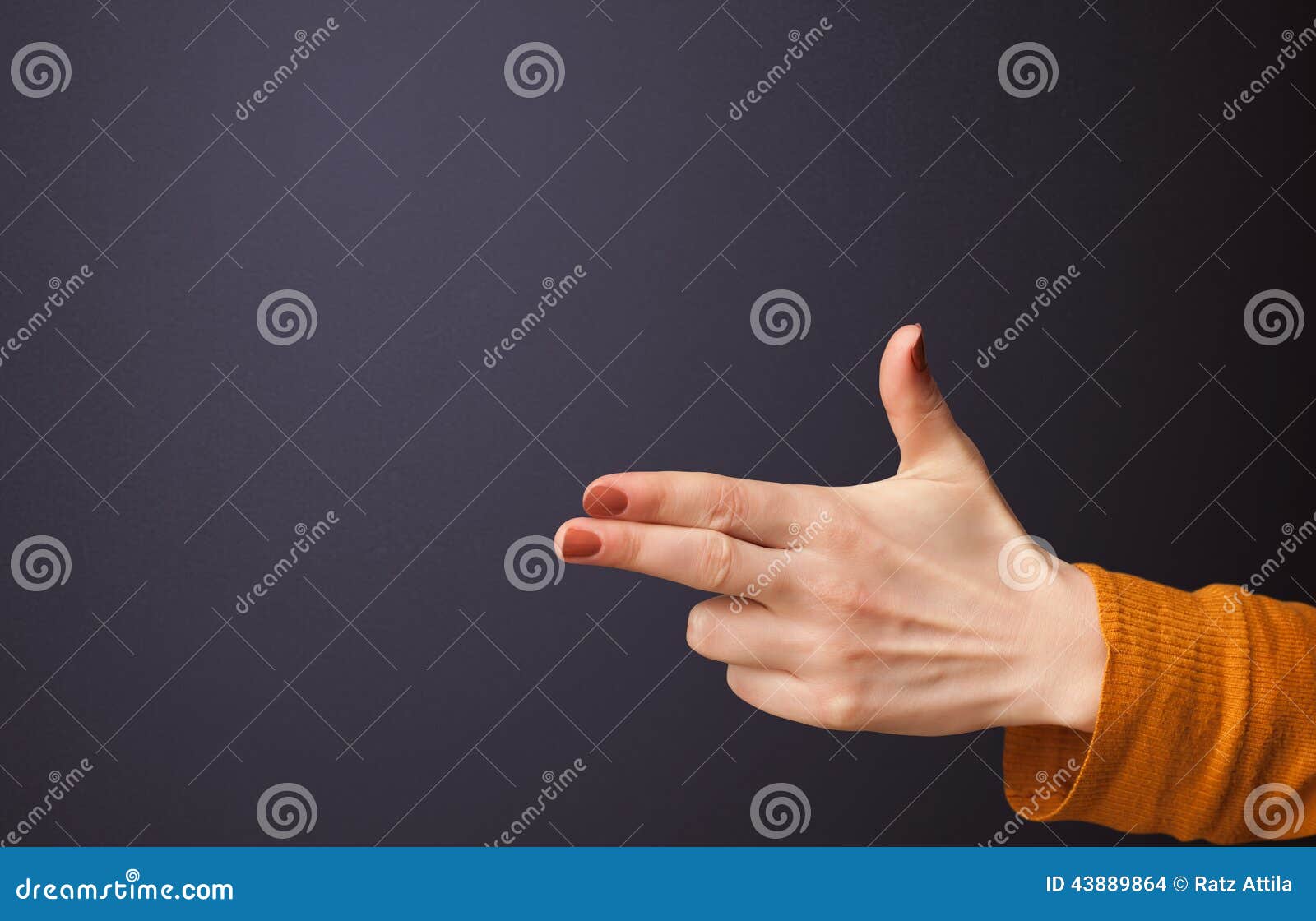 Gun Shaped Woman Hand Stock Photography | CartoonDealer.com #43889864