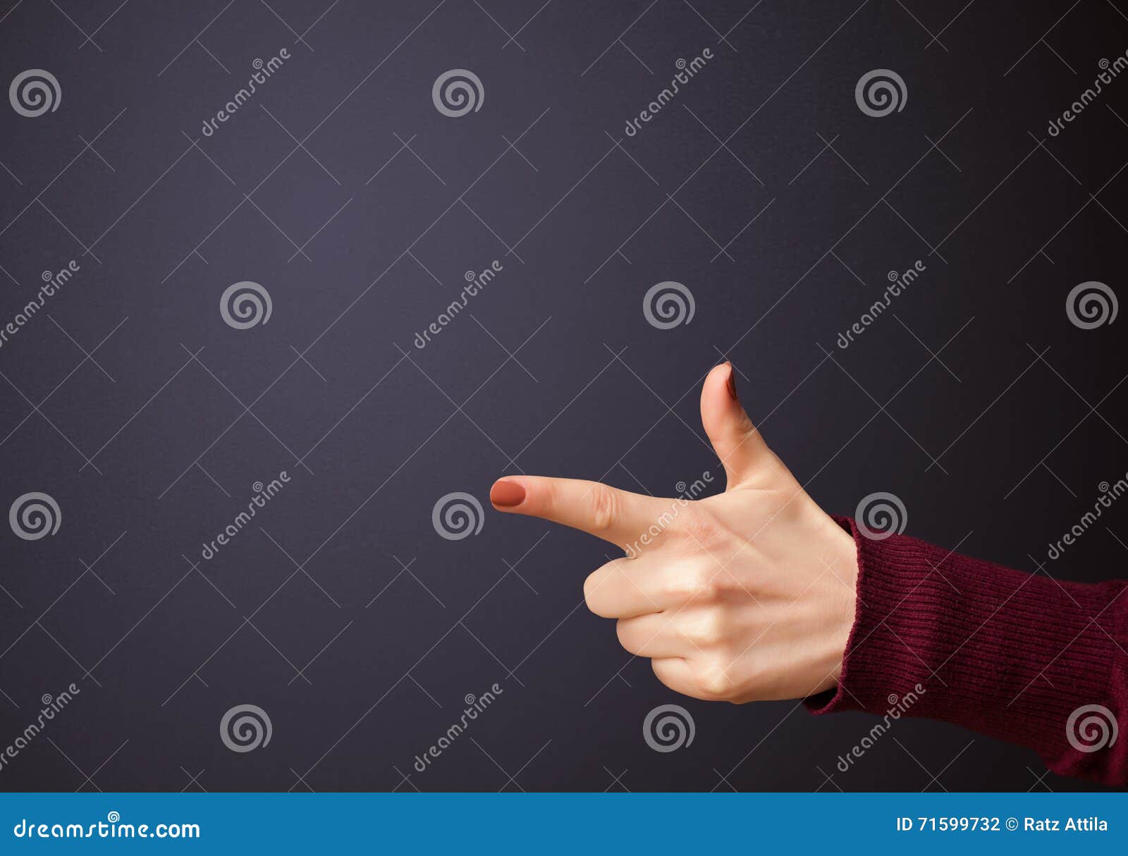 Gun Shaped Woman Hand Royalty-Free Stock Image | CartoonDealer.com ...